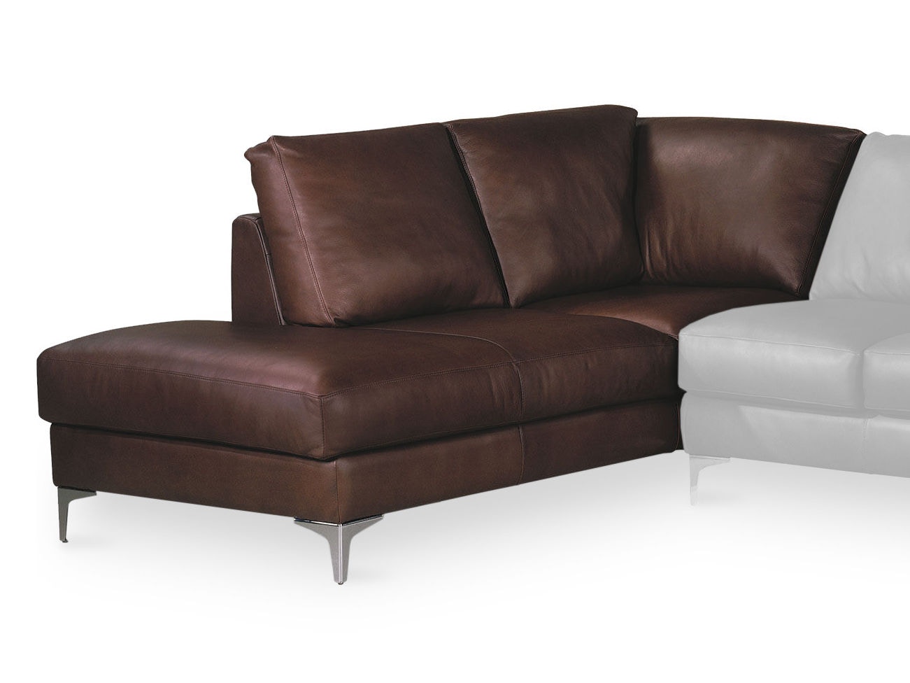 American Leather Living Room Kendall Right Arm Seating Bumper Chaise ...