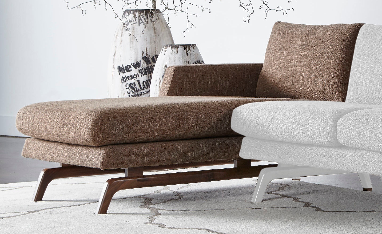 American Leather Living Room Nash Right Arm Seating Chaise NSH-SCH-RA ...