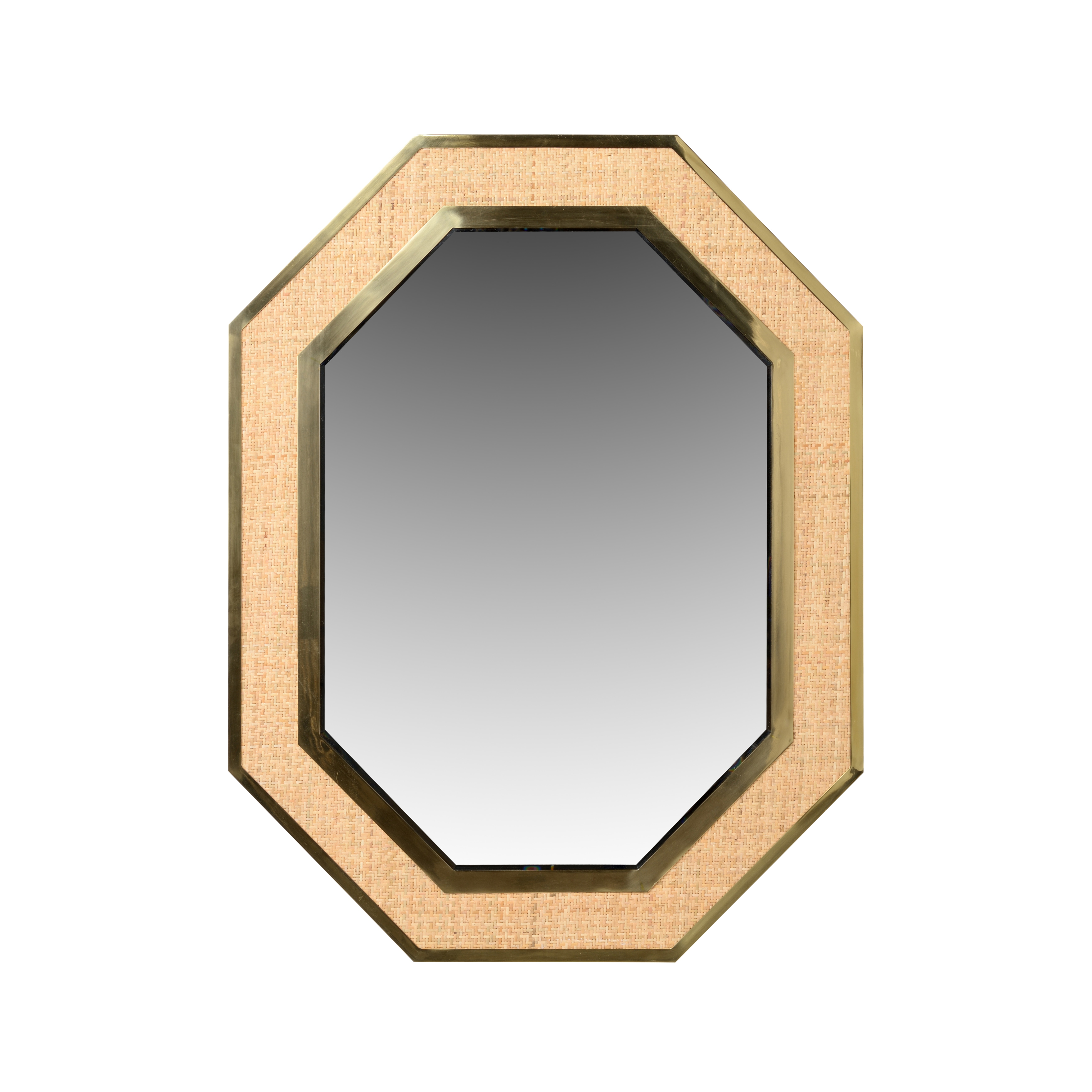 Wildwood Mirrors Dunbar Brass And Cane Mirror 193066 - High Country ...