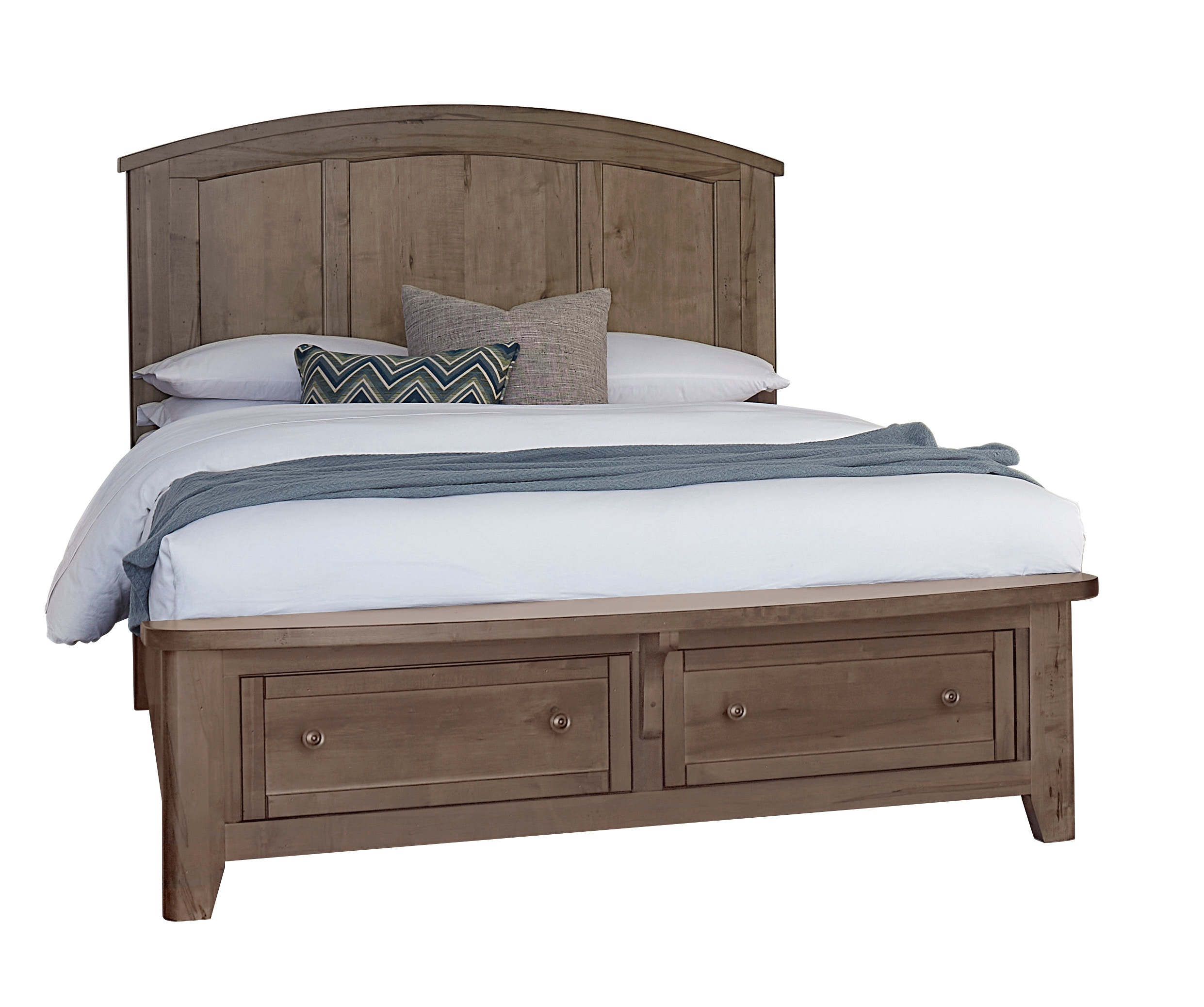 Queen Arch Bed With Storage Footboard 820-557-050B-502-555