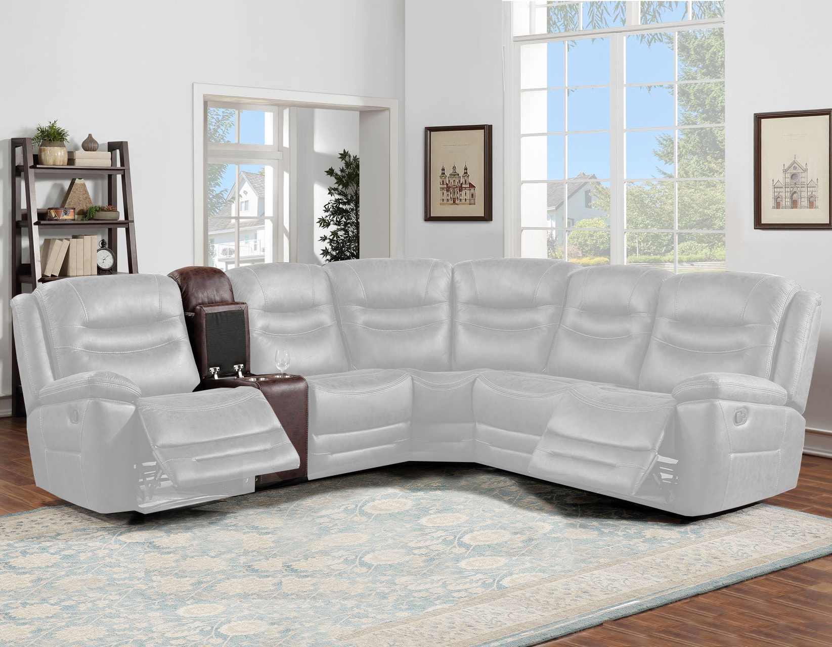 Steve Silver Living Room Stetson Sectional Console SN950C - Furniture ...
