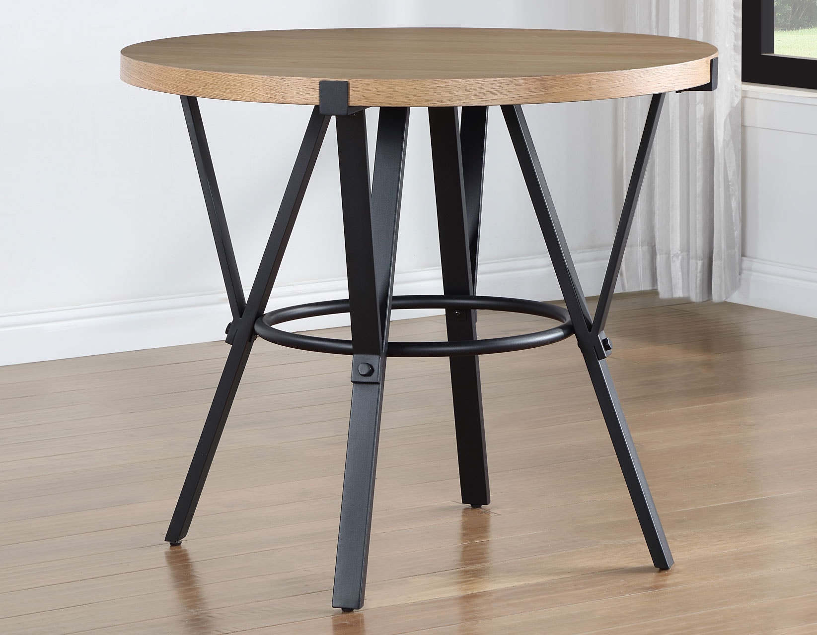 Steve Silver Casual Dining Magnolia 42-inch Round Counter Table, Black ...