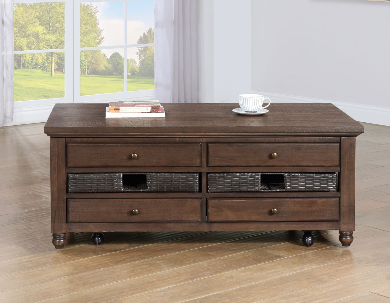 Steve Silver Living Room Oliver Lift-Top Cocktail Table with Casters ...