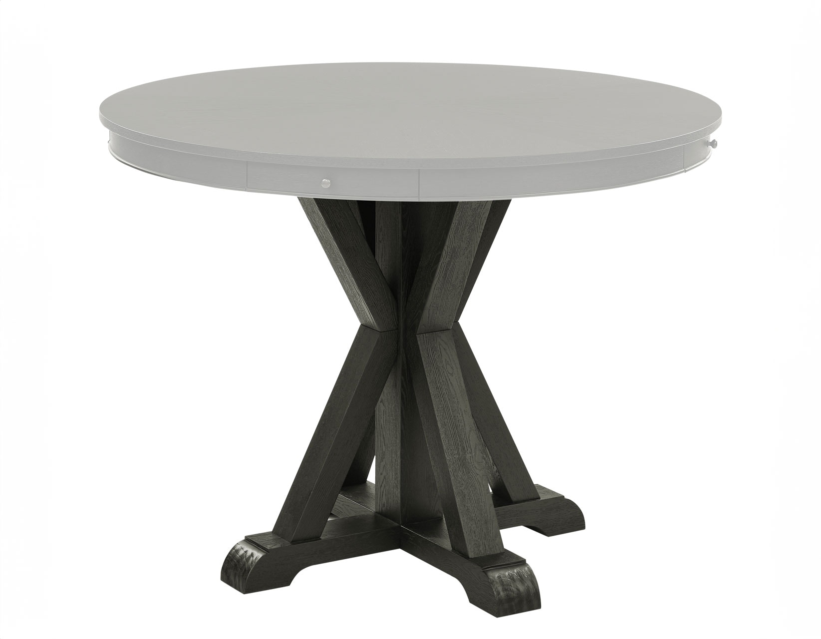Steve Silver Casual Dining Rylie Counter Trestle Table Base, Black ...