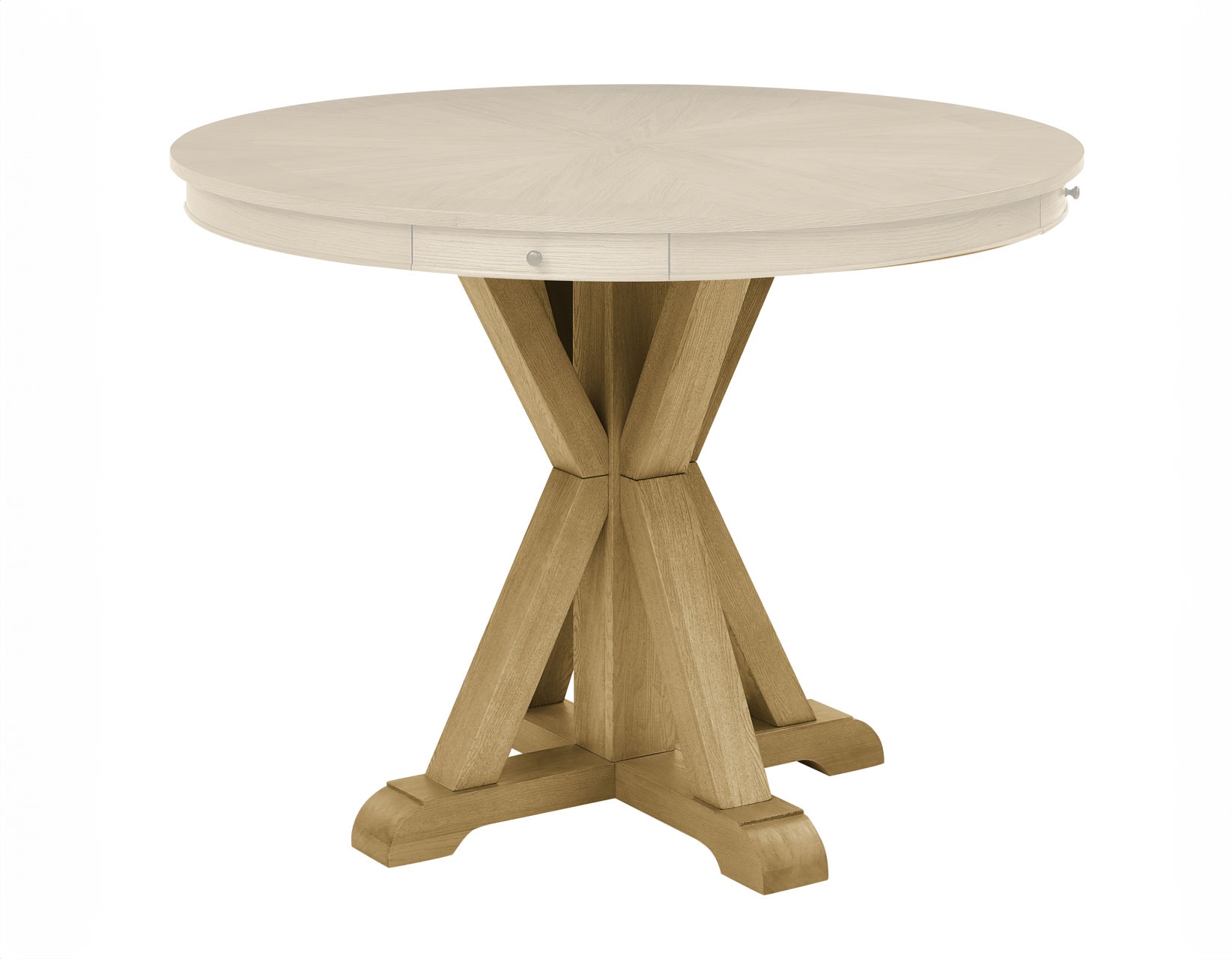 Steve Silver Casual Dining Rylie Counter Trestle Table Base, Caramlel ...