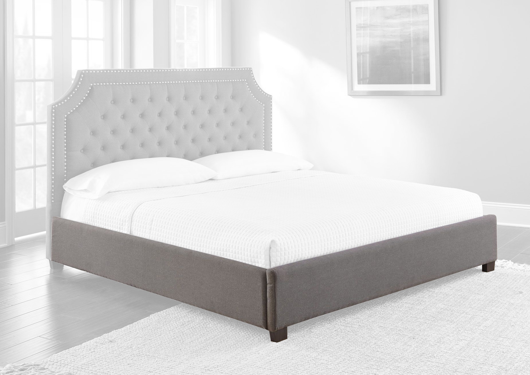 Steve Silver Bedroom Wilshire Footboard, Rails, Slats WS890KFRSG ...