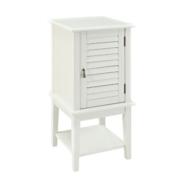 Powell Furniture Living Room White Shutter Door Table 929-352 - Carol ...