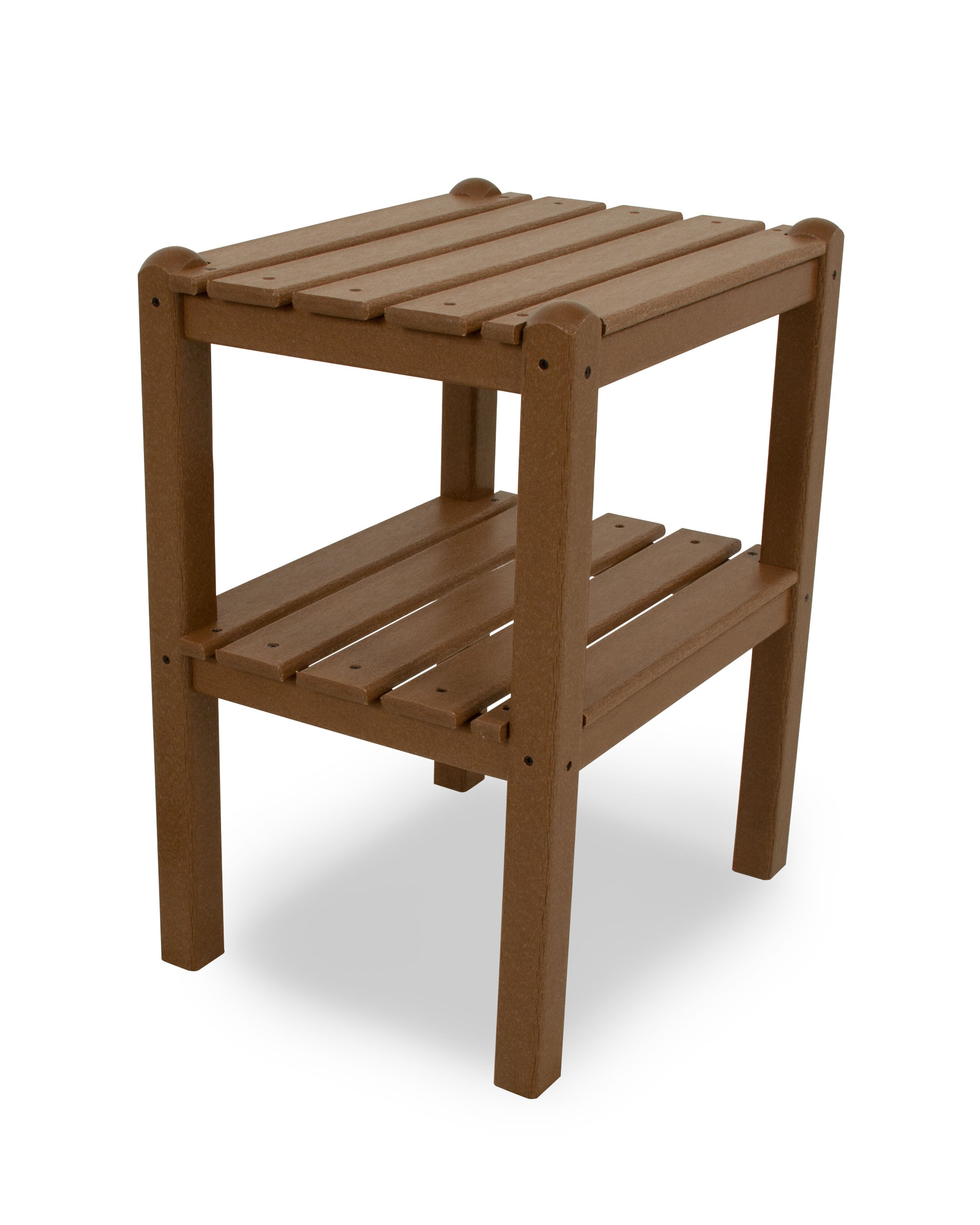 POLYWOOD Outdoor Furniture Two Shelf Side Table TWSTTE Silk Greenery Home Store St. Thomas US