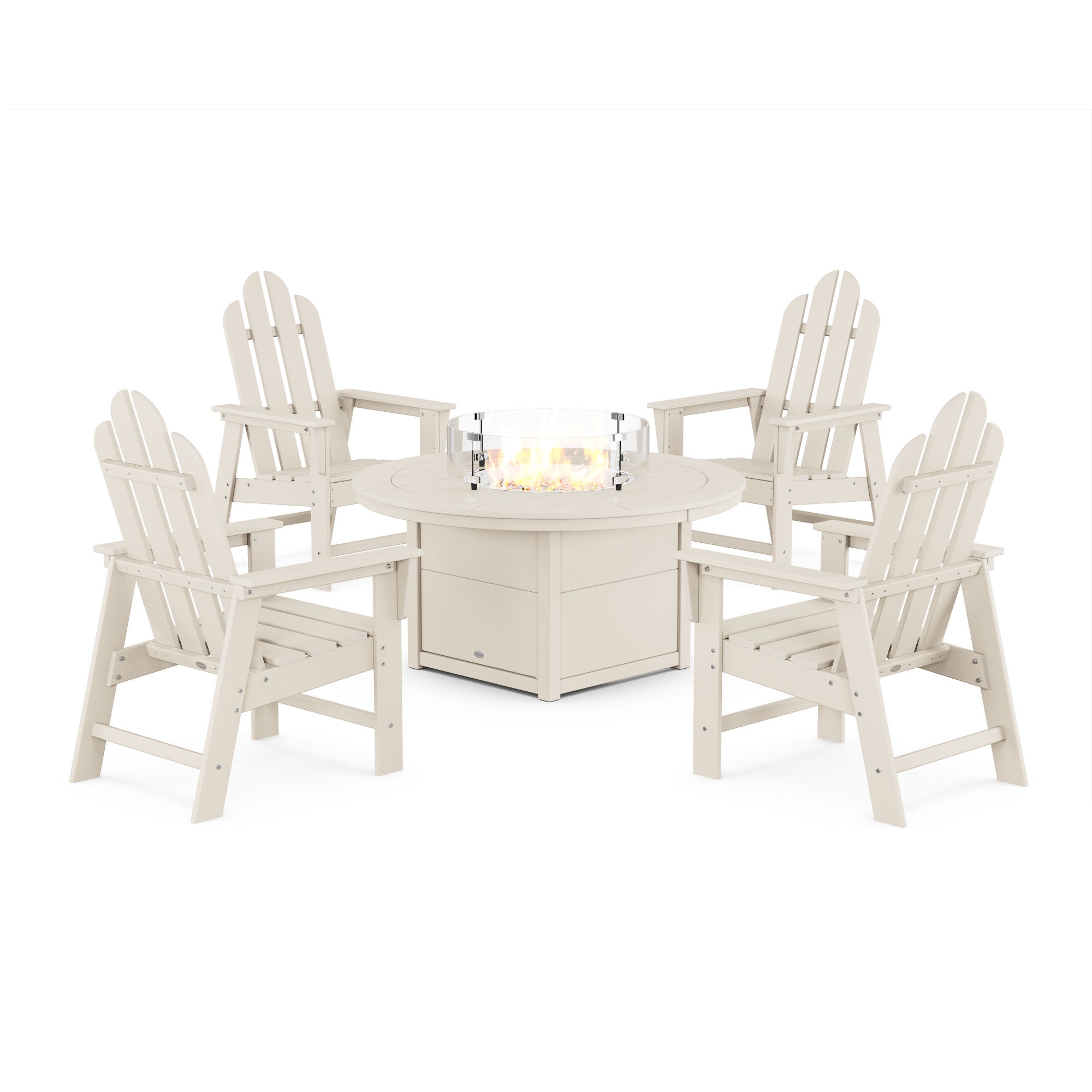 Polywood Outdoor/Patio Long Island 4-Piece Upright Adirondack ...