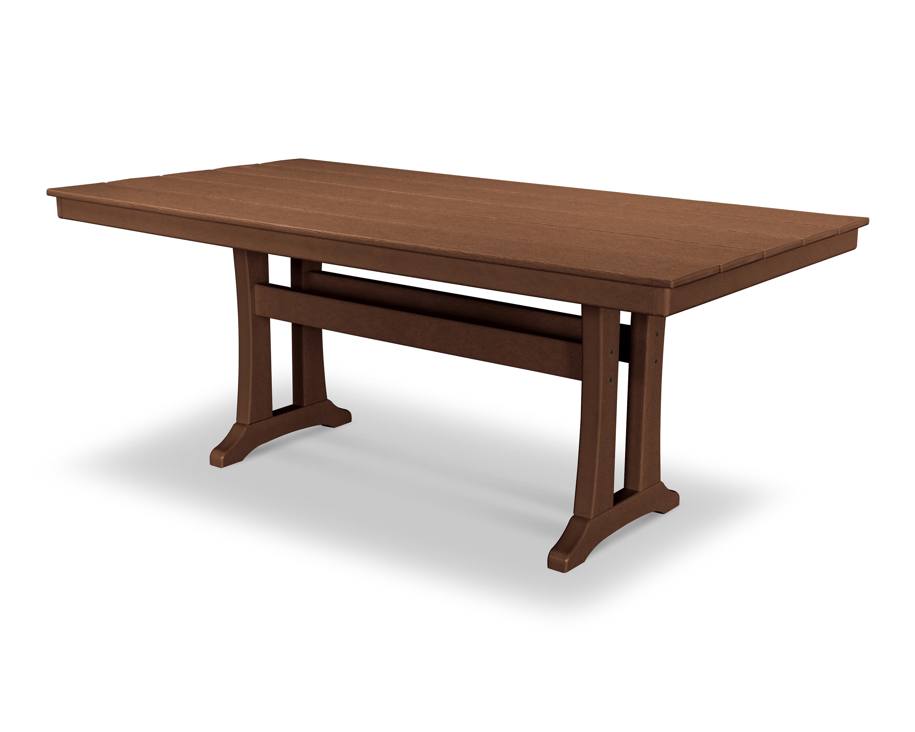 Polywood Outdoor/Patio Farmhouse Trestle 37" X 72" Dining Table PL83 ...
