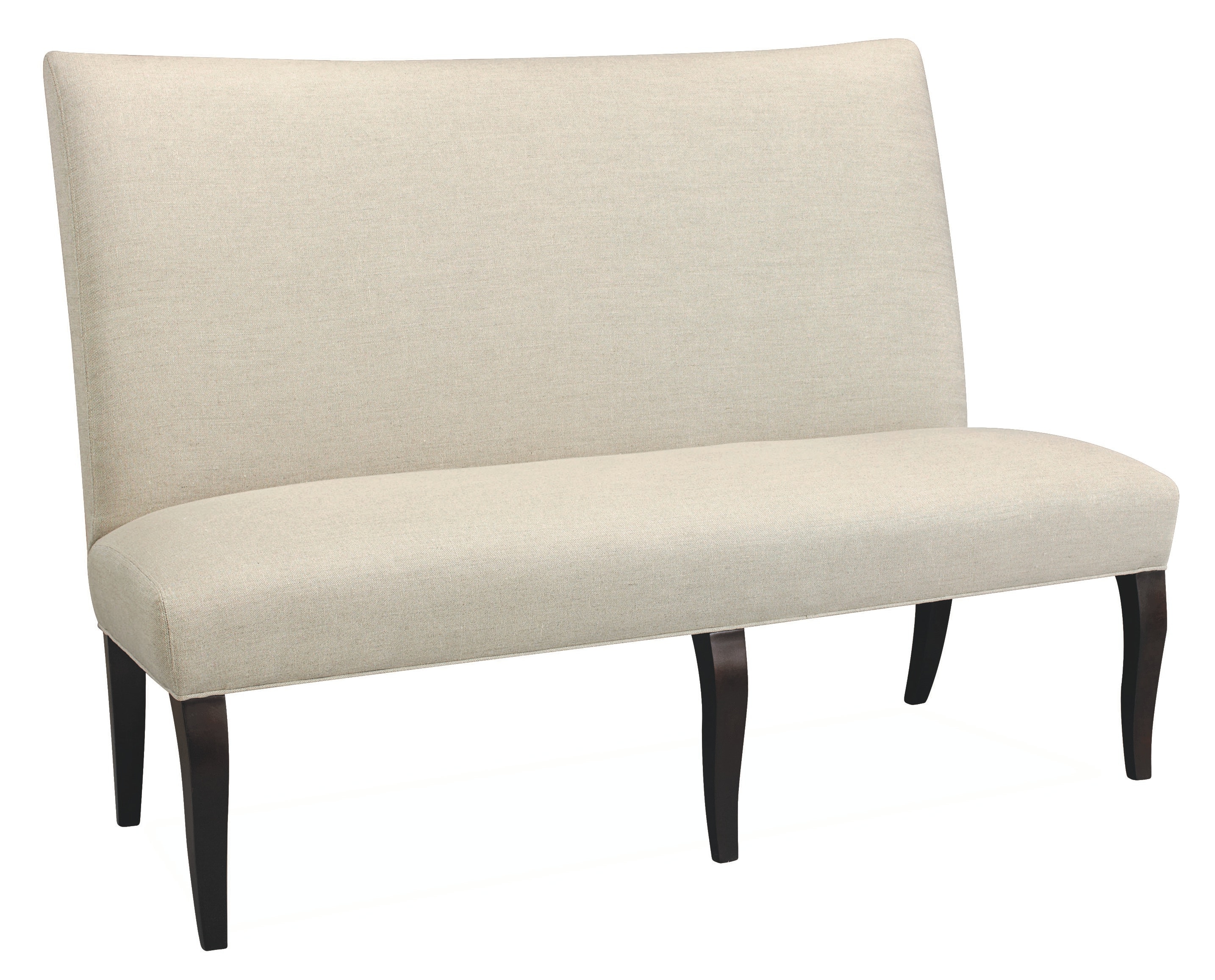 Armless dining bench with back store
