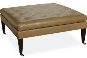 Lee Industries Living Room Leather Cocktail Ottoman L9133 90 Archers Hall Design Center