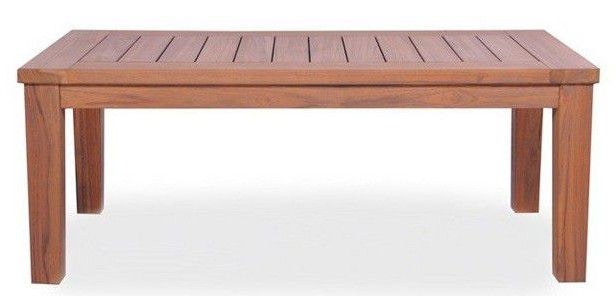 Lloyd Flanders Outdoor Furniture Teak 45" Rectangular Tapered Leg Cocktail Table 286444 - Archers