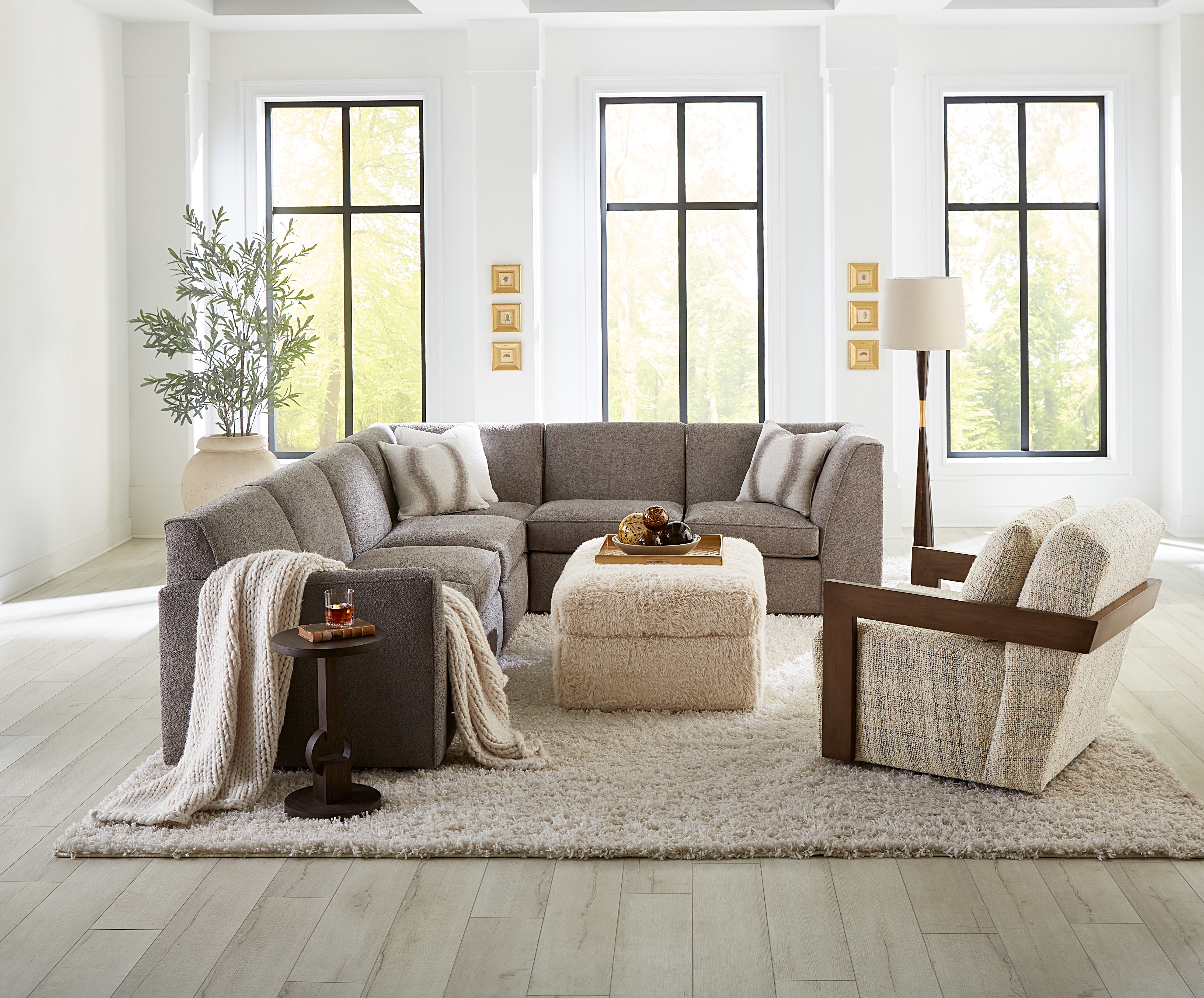 HF Custom Cabell Exposed Wood Swivel Chair 4141 - H Contract Furniture ...