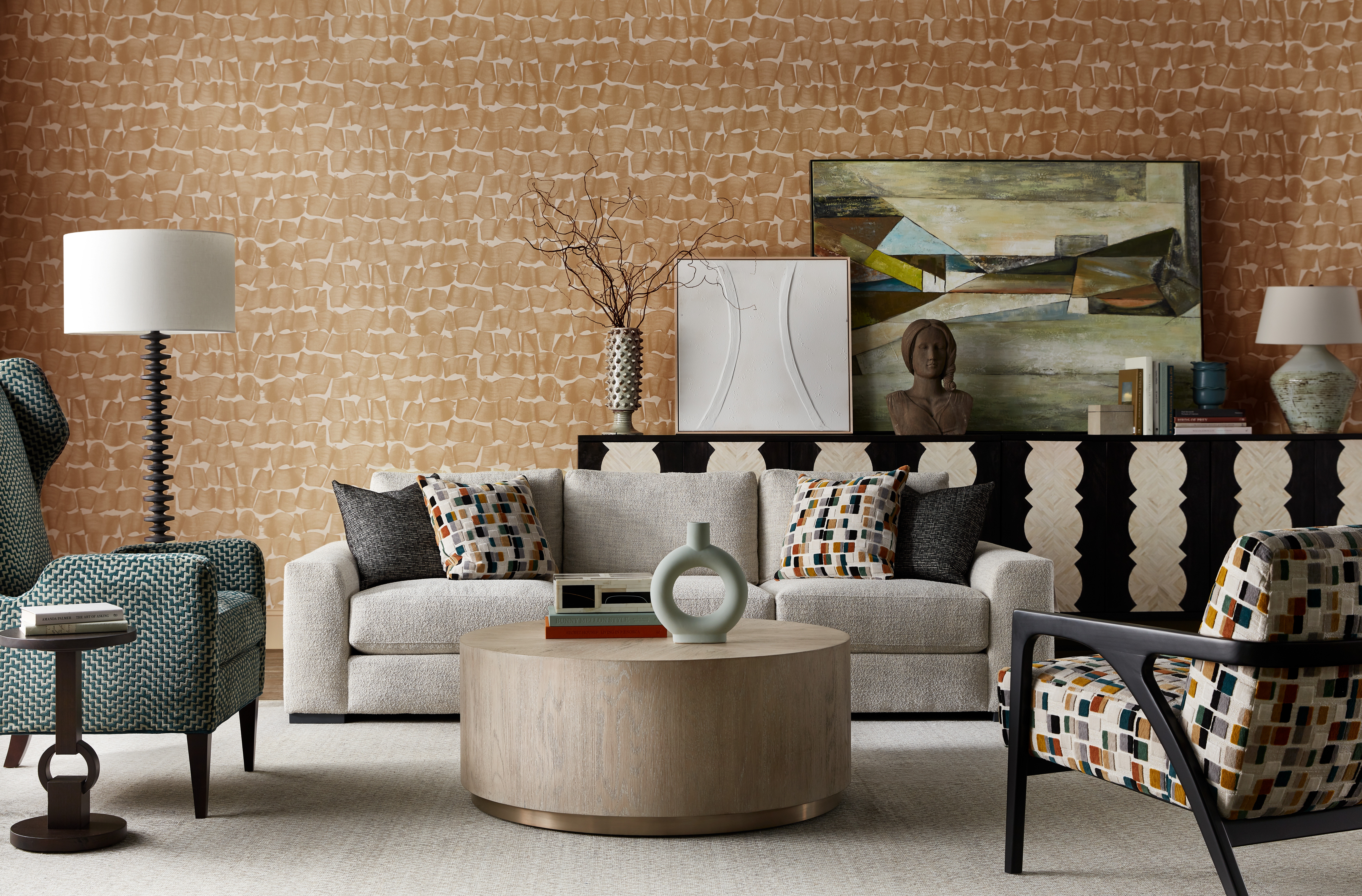 HF Custom Upholstery Fletcher Exposed Wood Chair 4739-005