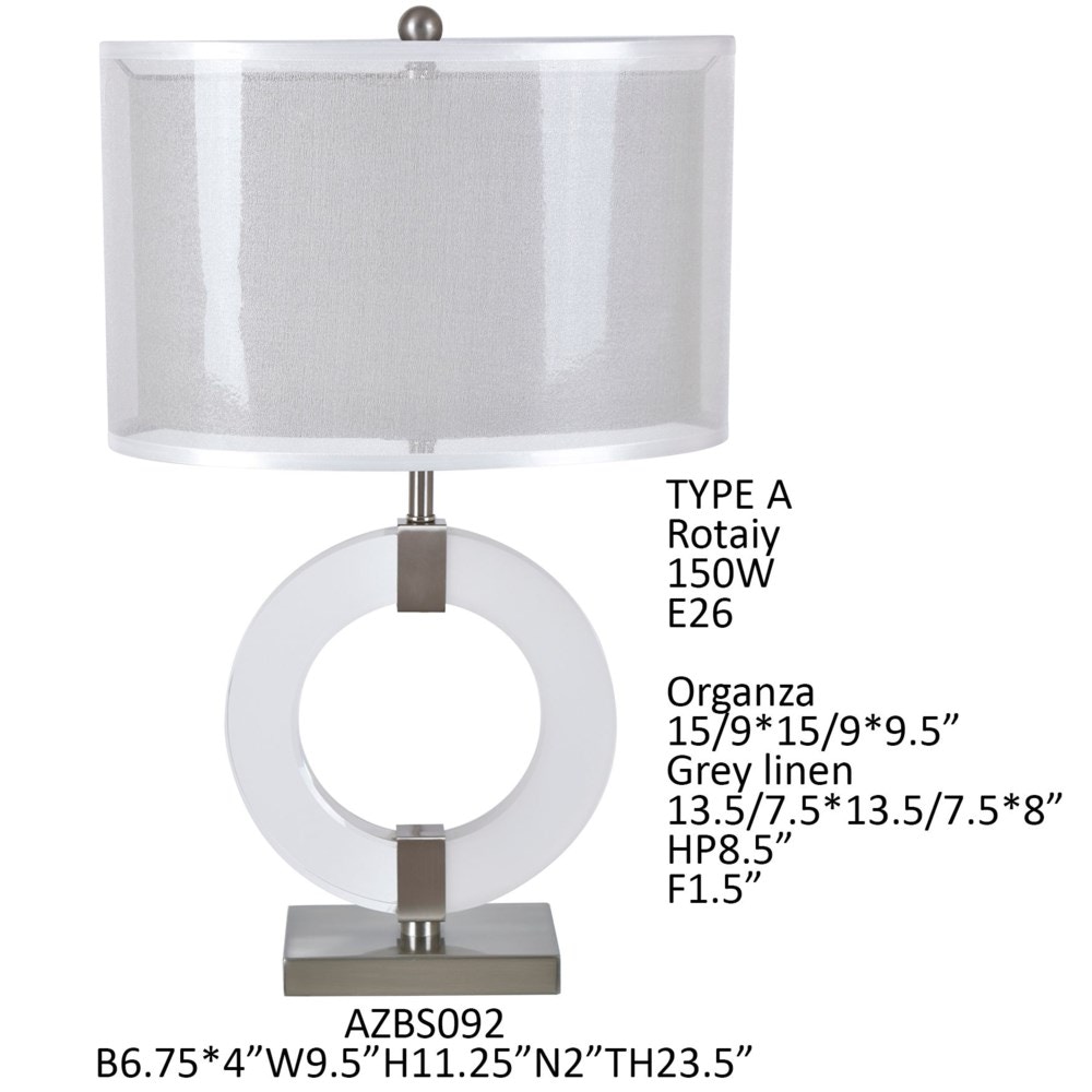 Crestview Table and Floor Lamps Astrid Table Lamp CVAZBS092 - High ...