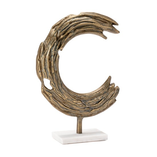 Crestview Home Accents Oceanic Free Form Wave Sculpture on Marble Base ...