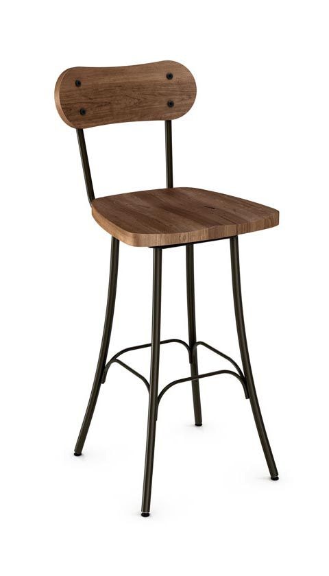 Amisco 41268-30 Bean Bar Height Swivel Stool