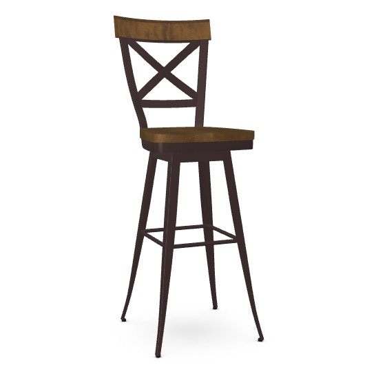 Amisco Casual Dining Kyle Spectator height swivel stool 41414-34B ...