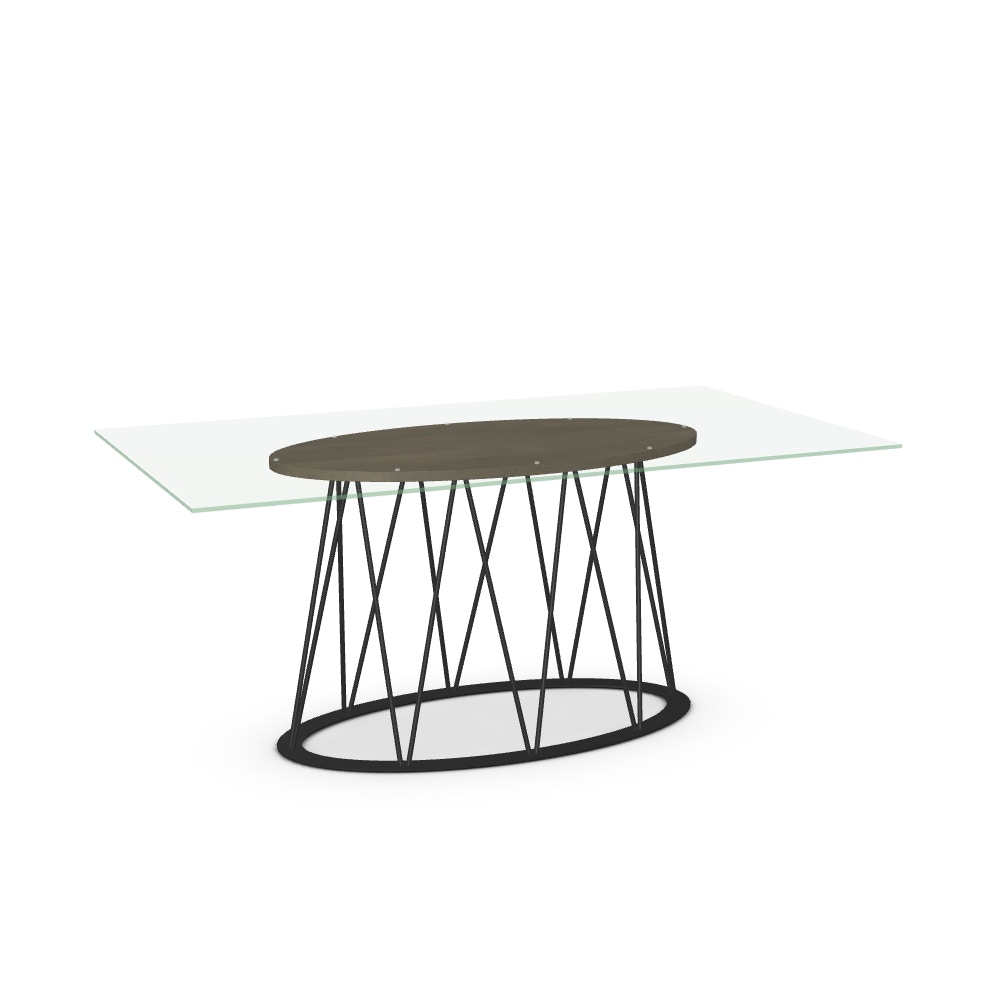Amisco Casual Dining Calypso oval table base with wood veneer (birch ...
