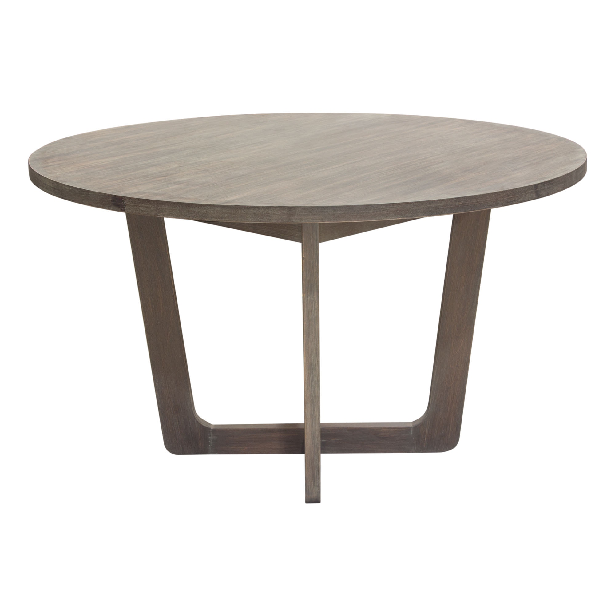Diamond Sofa Casual Dining Solano 51 Round Dining Table In Grey Oak Finish SOLANODTGO Osmond