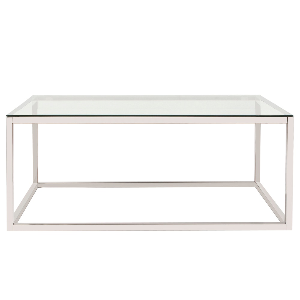 Howard Elliott Living Room Rectangular Stainless Steel Coffee Table ...