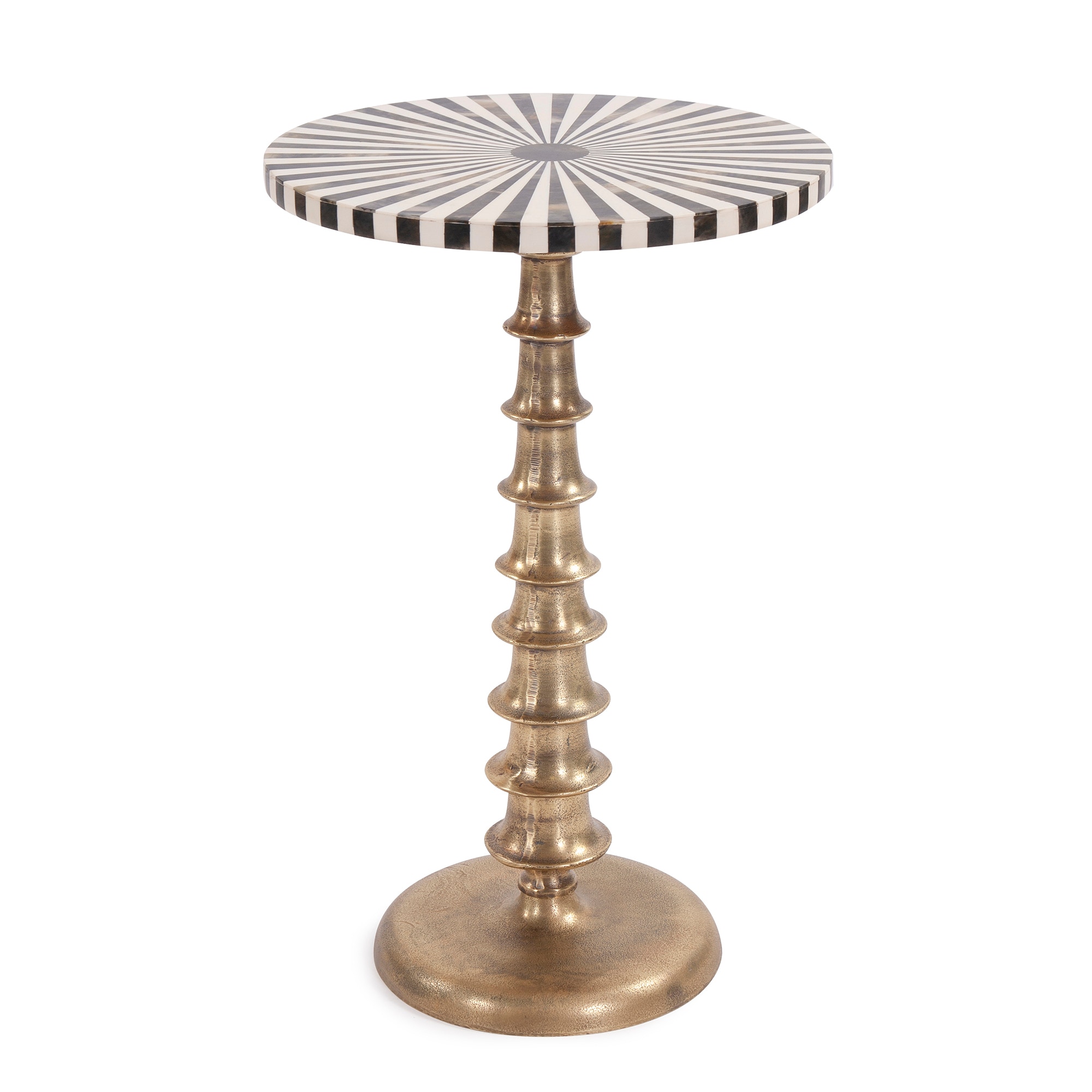 Howard Elliott Living Room Antique Brass with Bone Top Martini Table ...