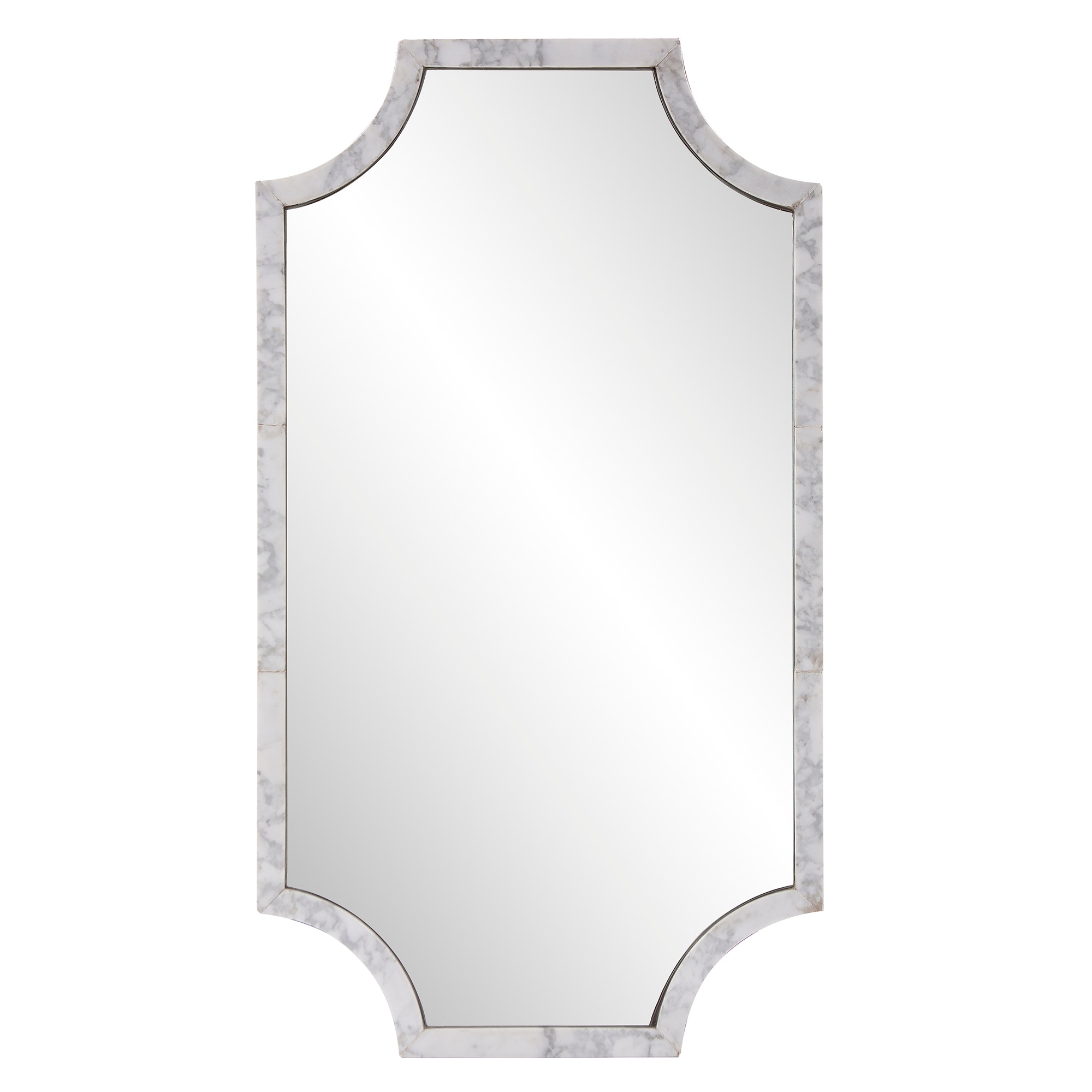 Howard Elliott Mirrors Makrana Marble Scalloped Mirror 48149 - Carol ...