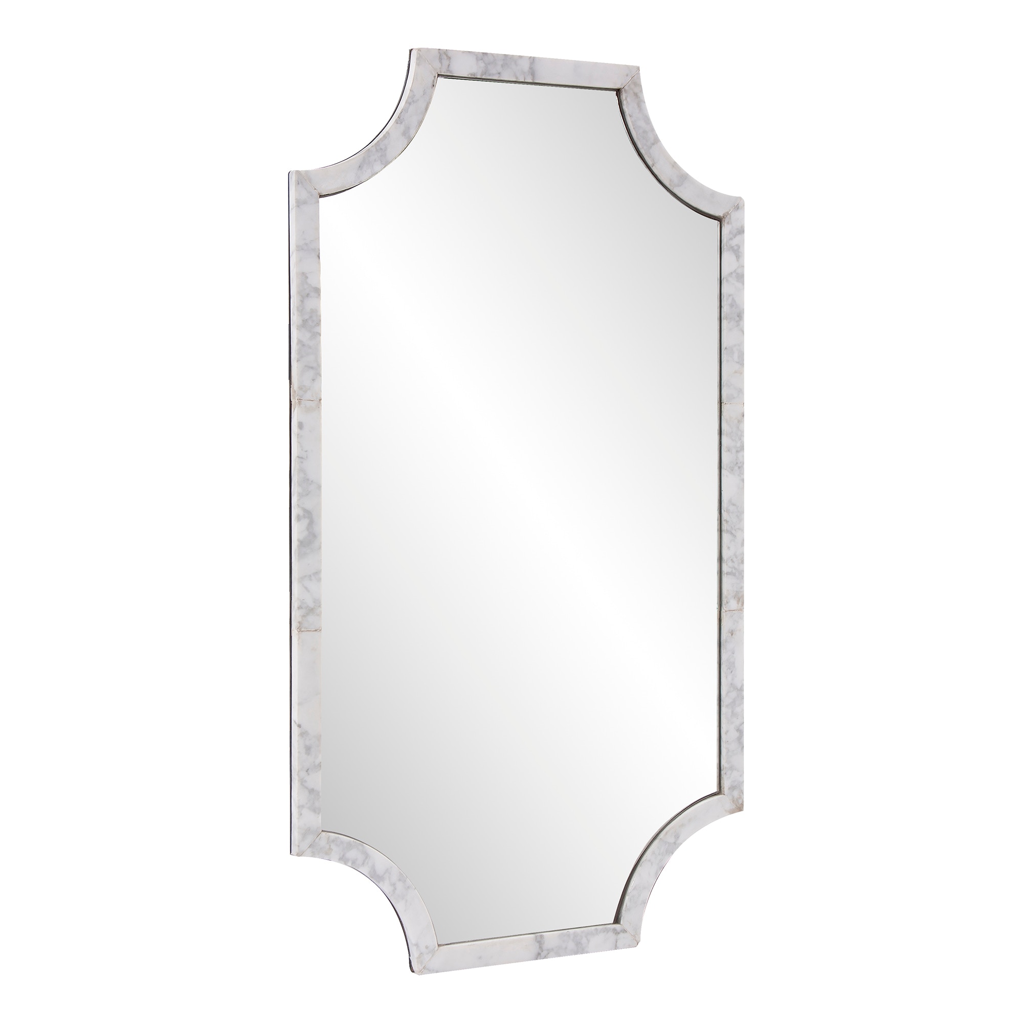 Howard Elliott Mirrors Makrana Marble Scalloped Mirror 48149 - Carol ...