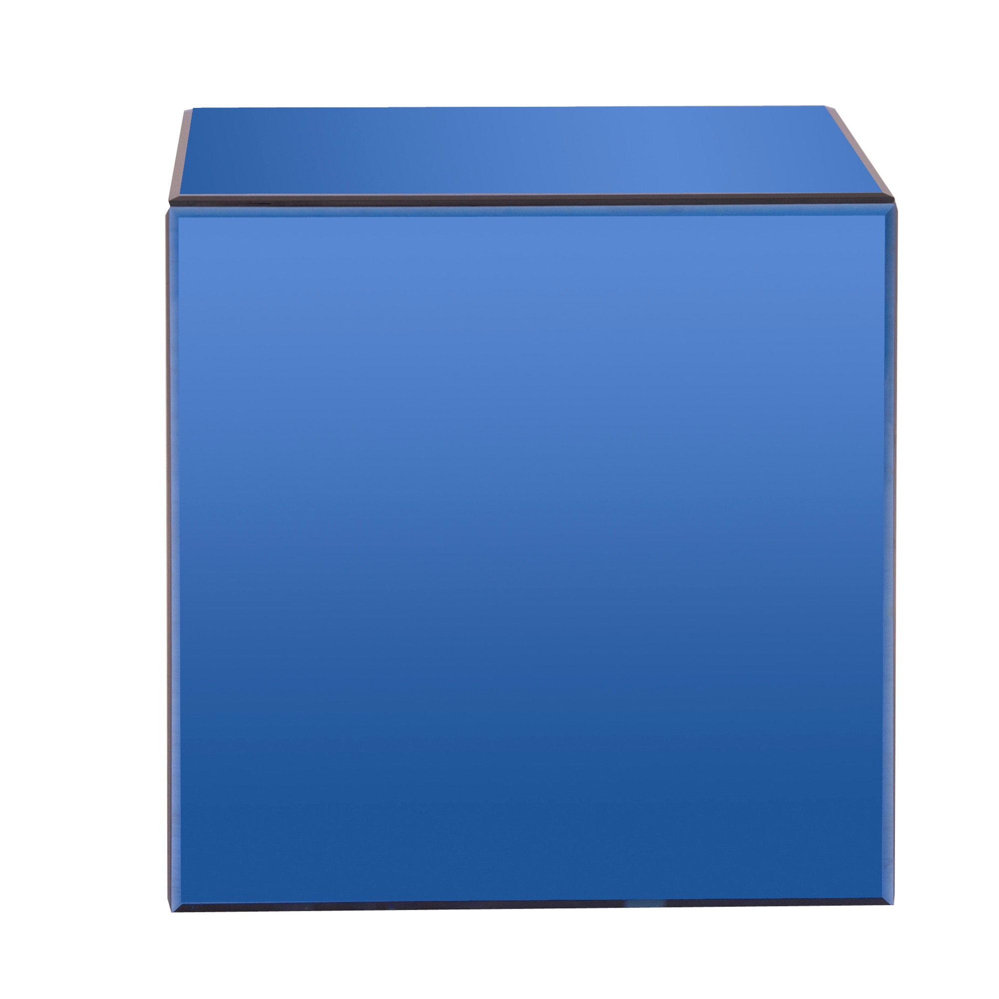Howard Elliott Living Room Blue Mirrored Cube Table 48014 | Hickory ...