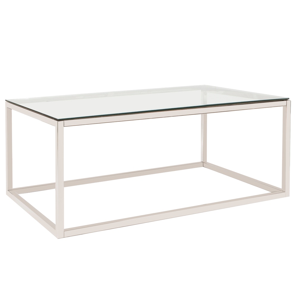 Howard Elliott Living Room Rectangular Stainless Steel Coffee Table ...