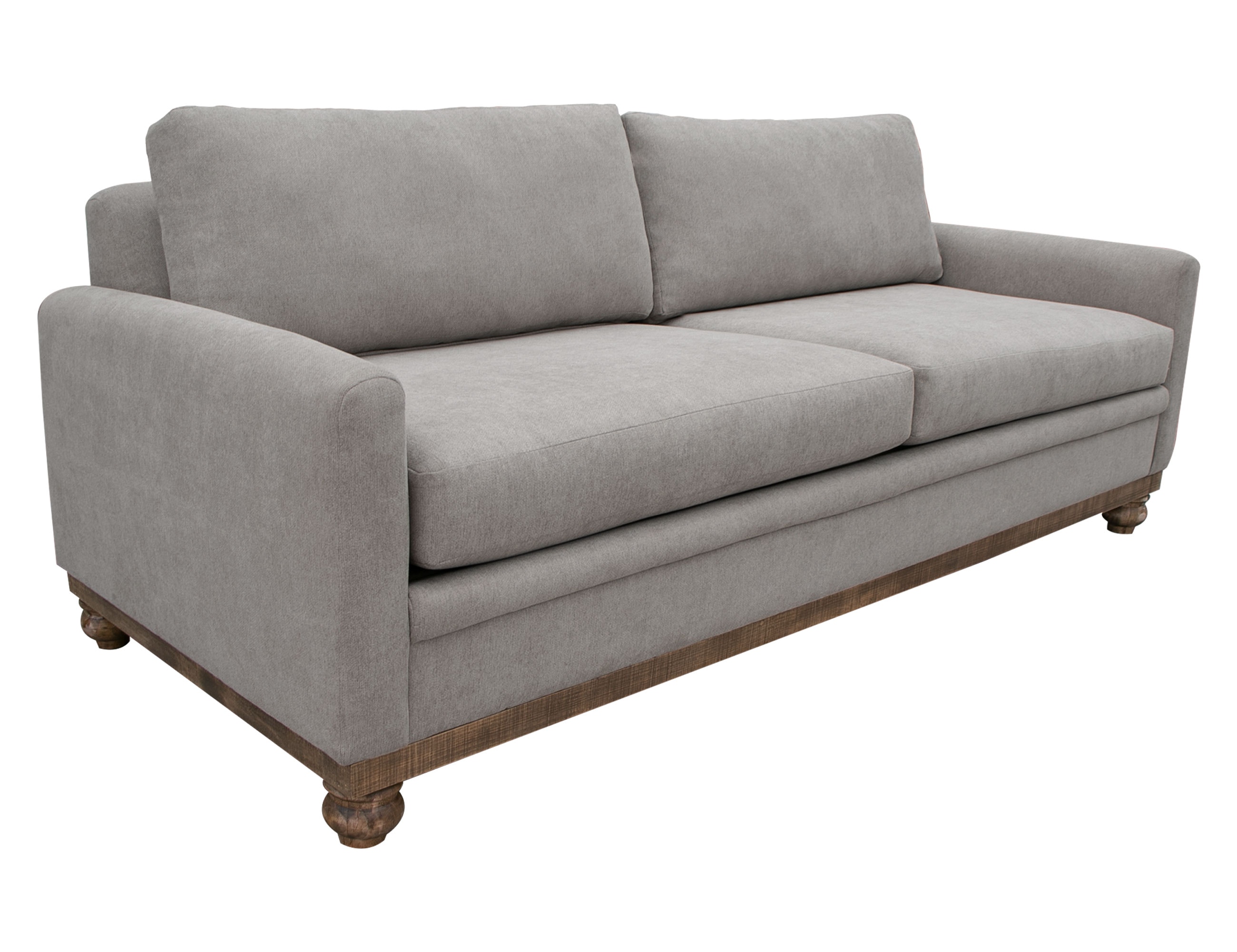 Sofa with wood trim base store