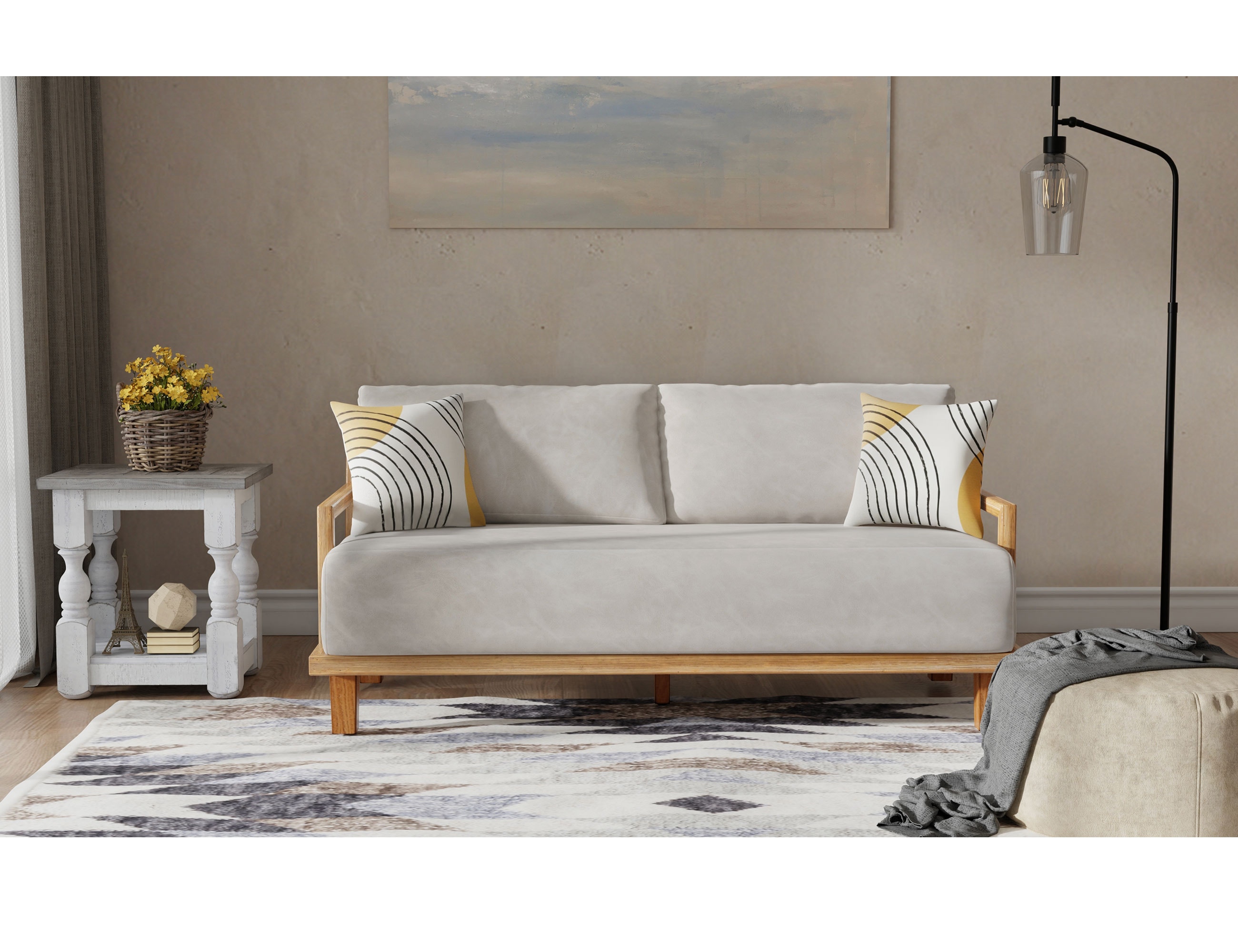 International Furniture Direct Living Room Wooden Frame, Sofa IUP622 ...