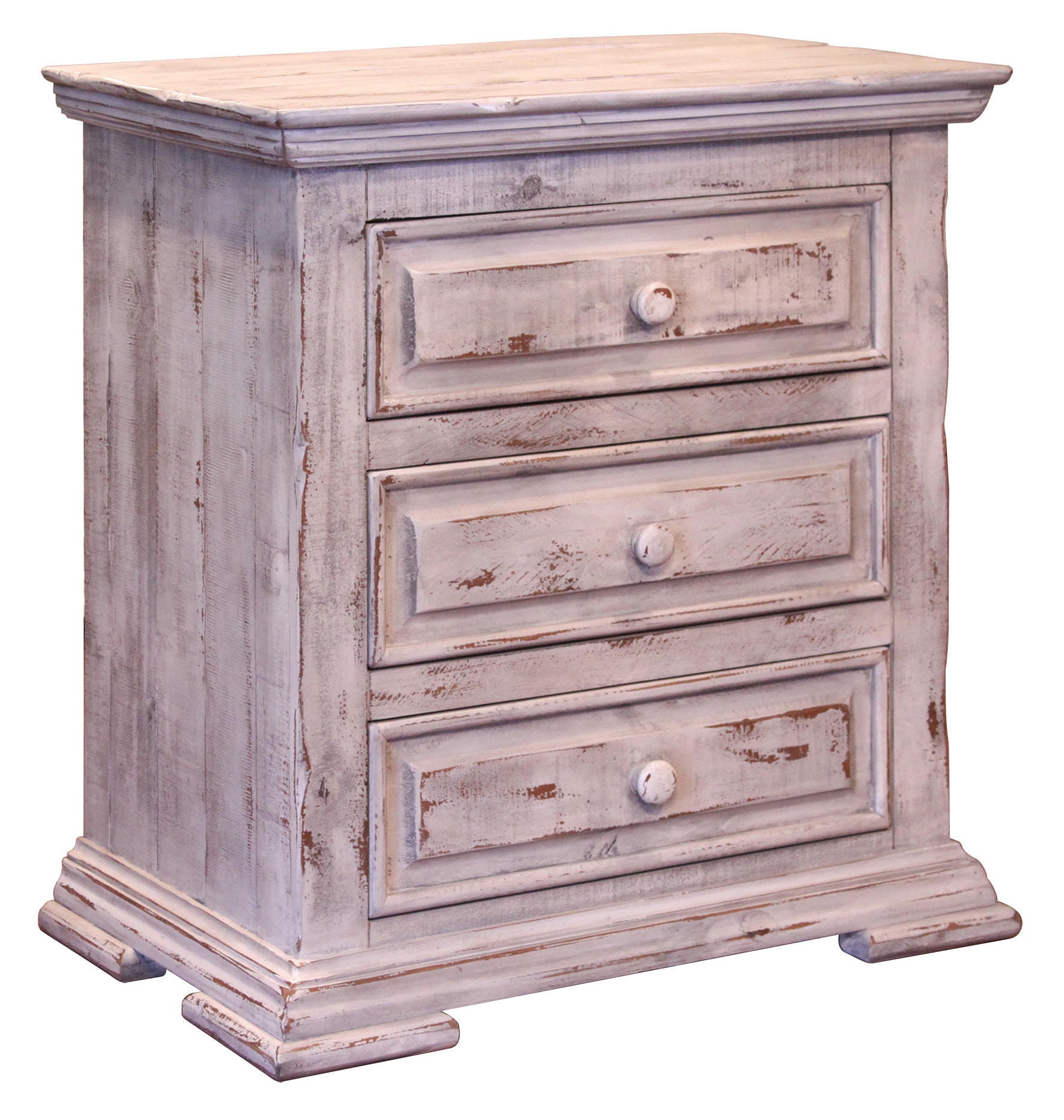 International Furniture Direct Bedroom 3 Drawer Nightstand IFD1022NTST ...