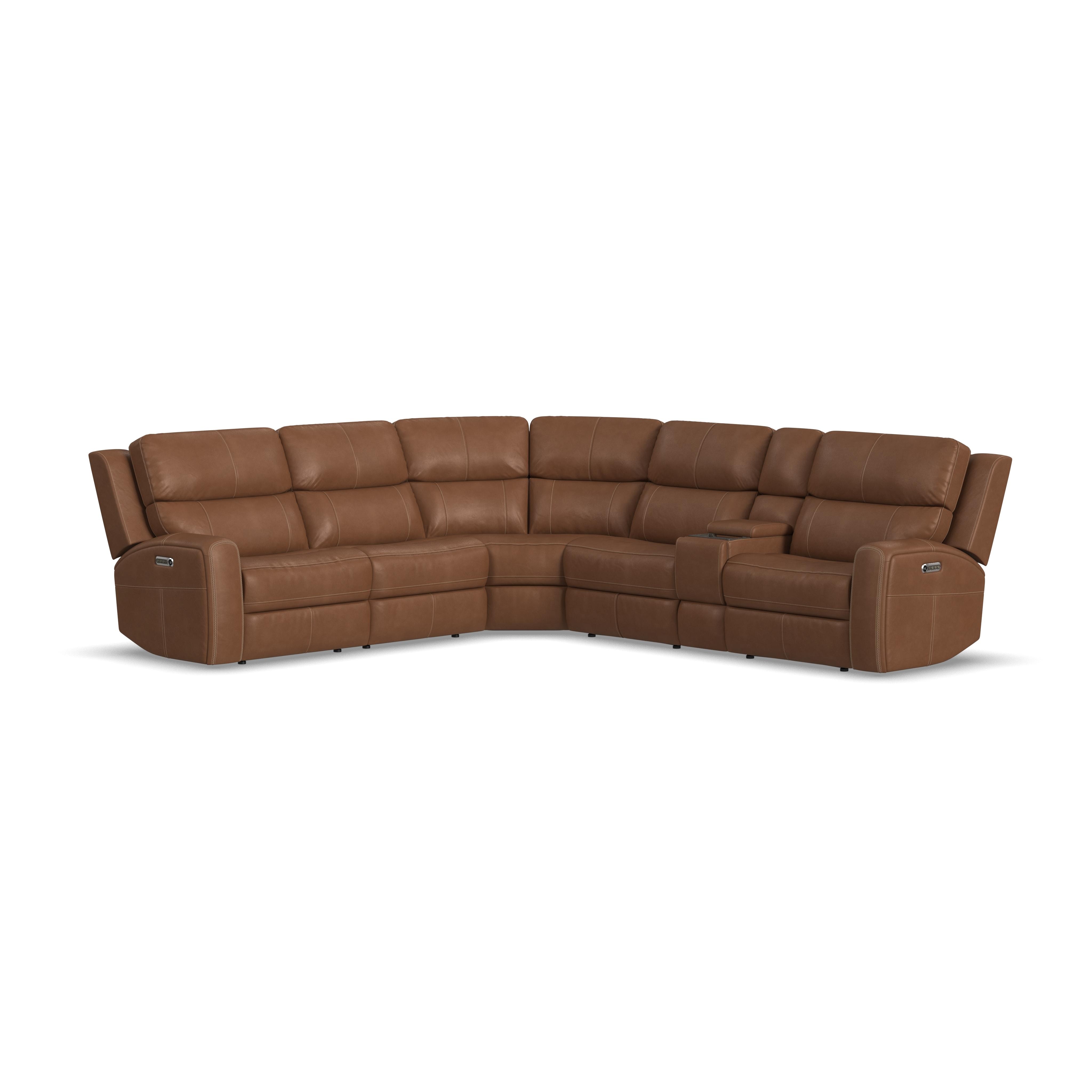 Flexsteel Living Room Power Reclining Sectional with Power Headrests and Lumbar 1043-SECTPH-94672
