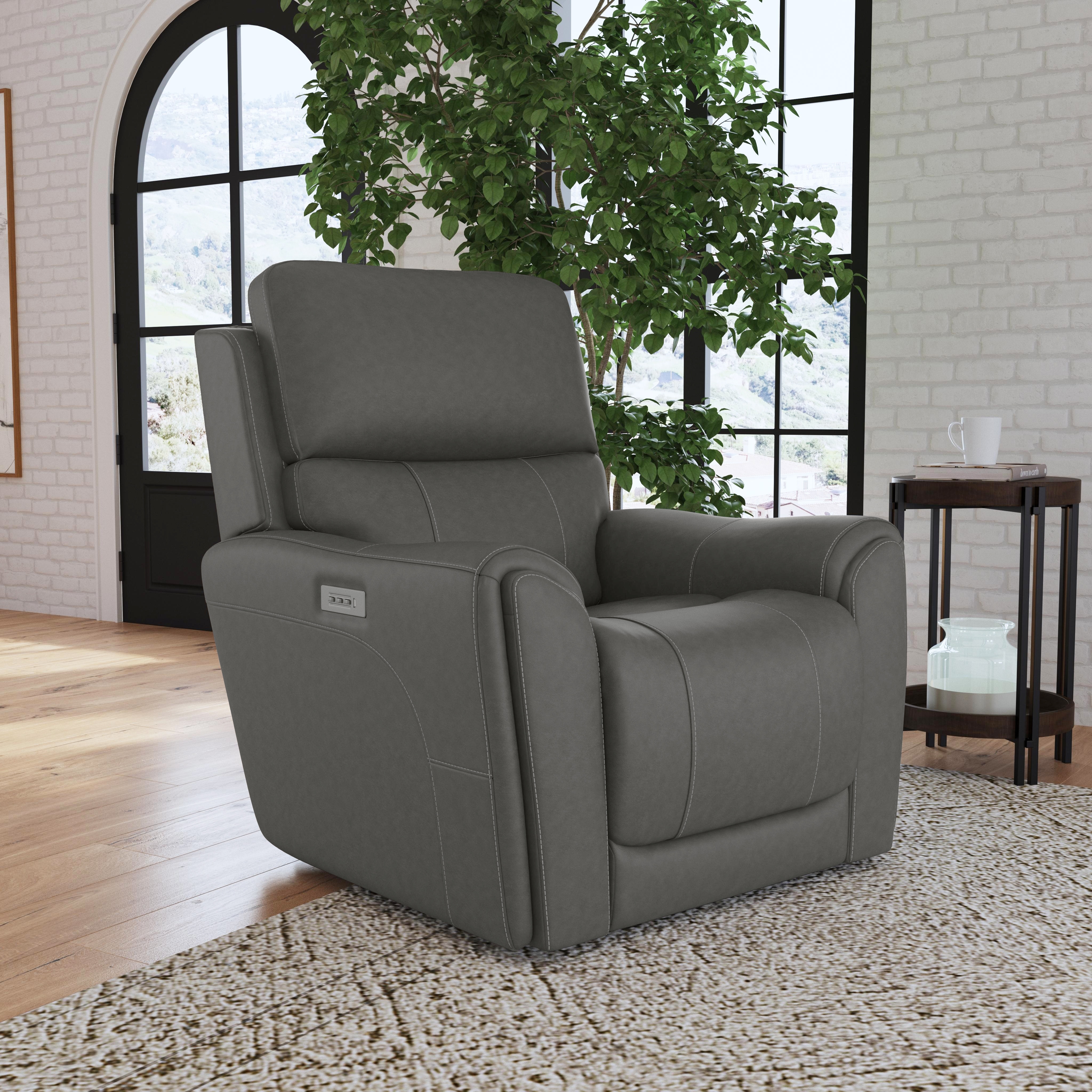 Flexsteel Living Room Power Recliner with Power Headrest and Lumbar ...