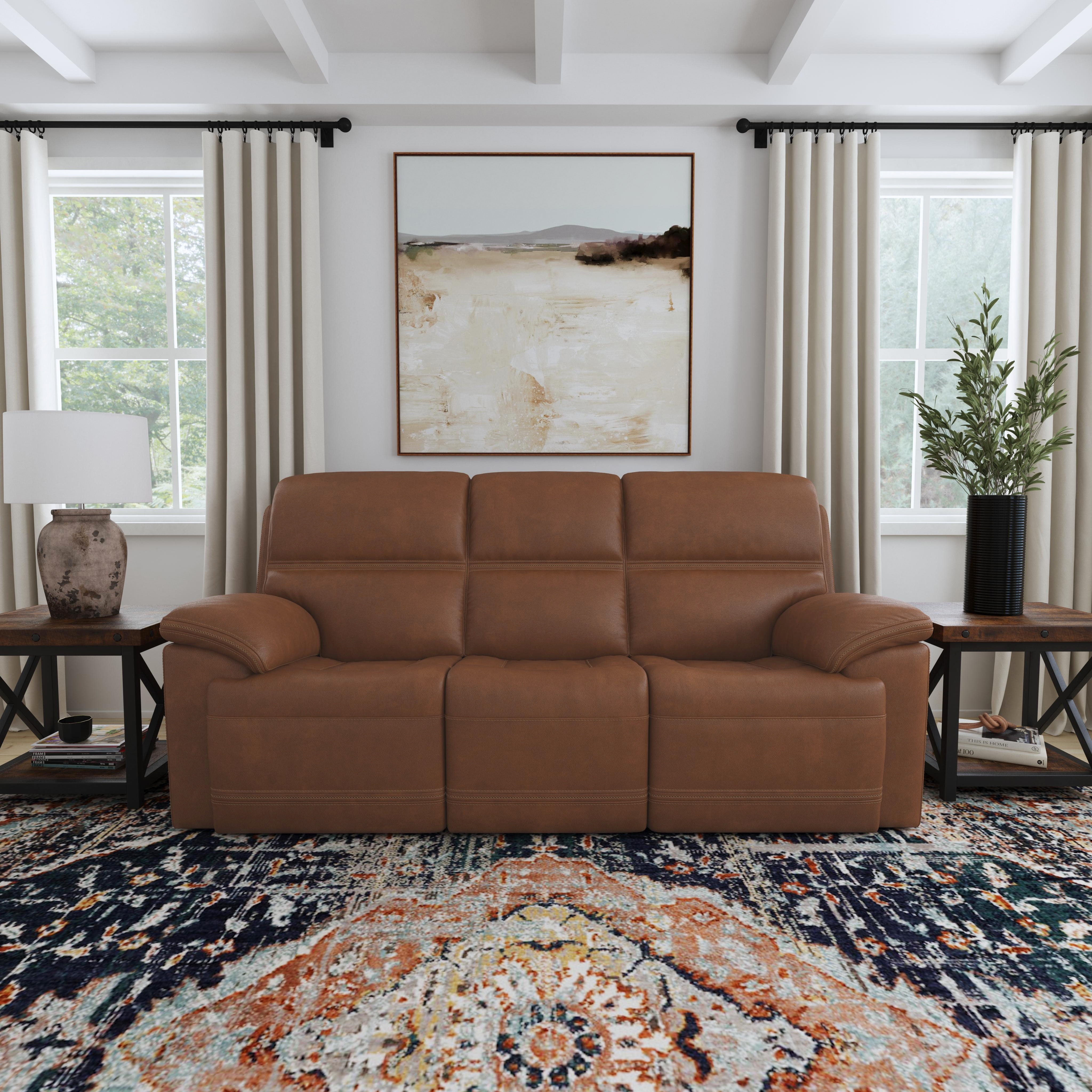 Flexsteel Living Room Power Reclining Sofa with Power Headrests 1759 ...