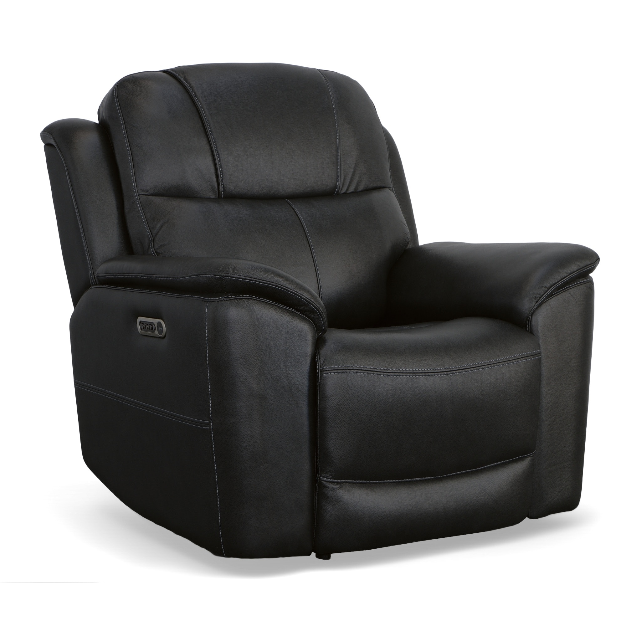 Flexsteel Living Room Leather Power Recliner with Power Headrest and ...