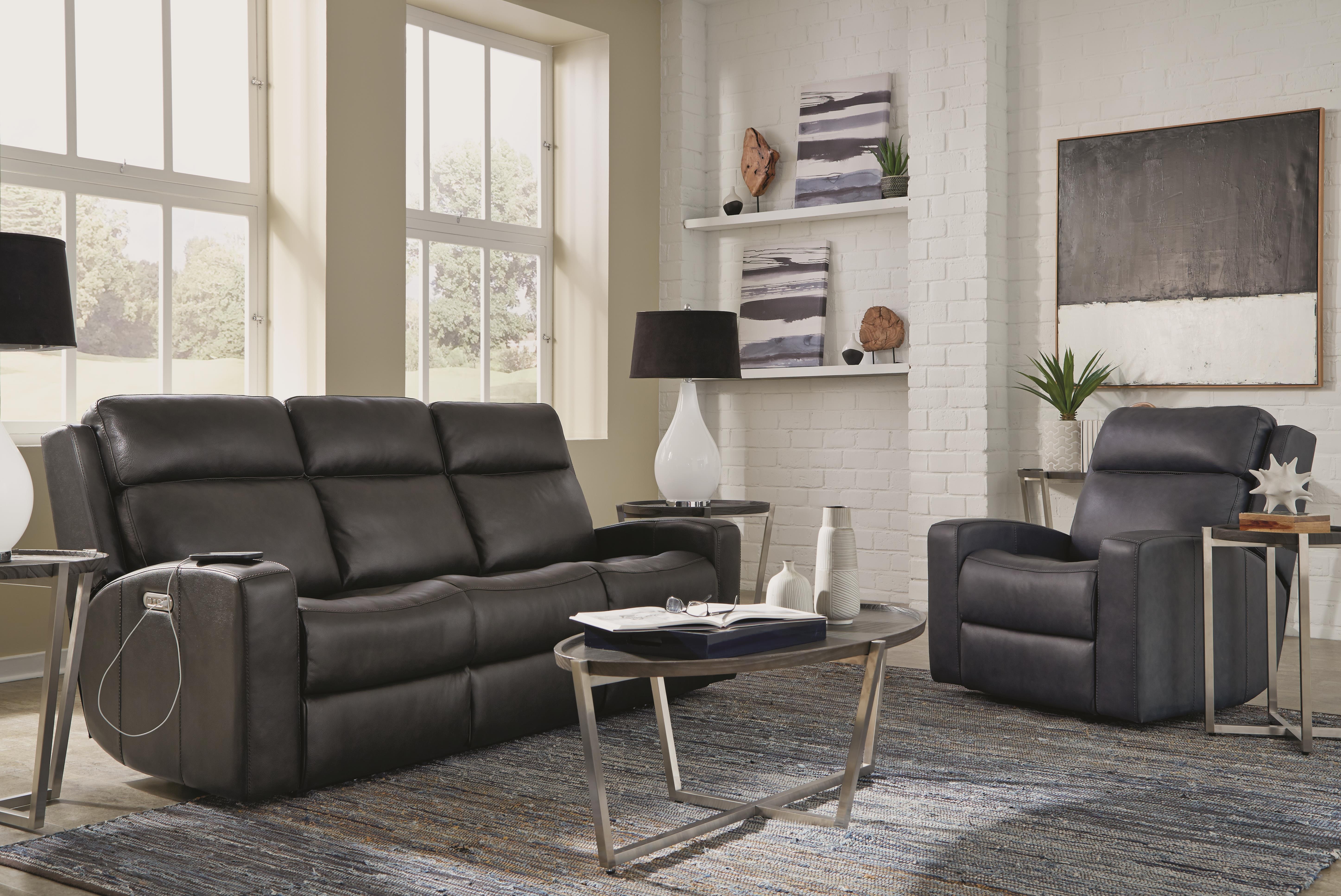 Flexsteel Living Room Power Reclining Sofa with Power Headrests 1820 62PH Furniture Market