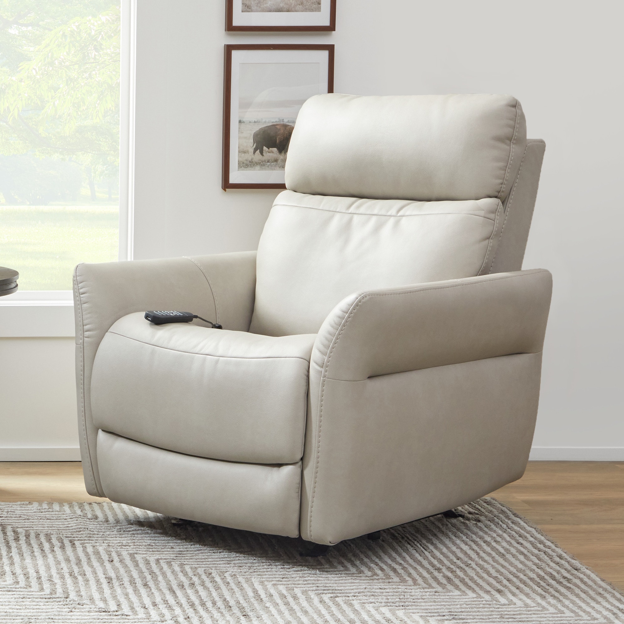 Flexsteel Living Room Power Rocking Recliner with Power Headrest and ...
