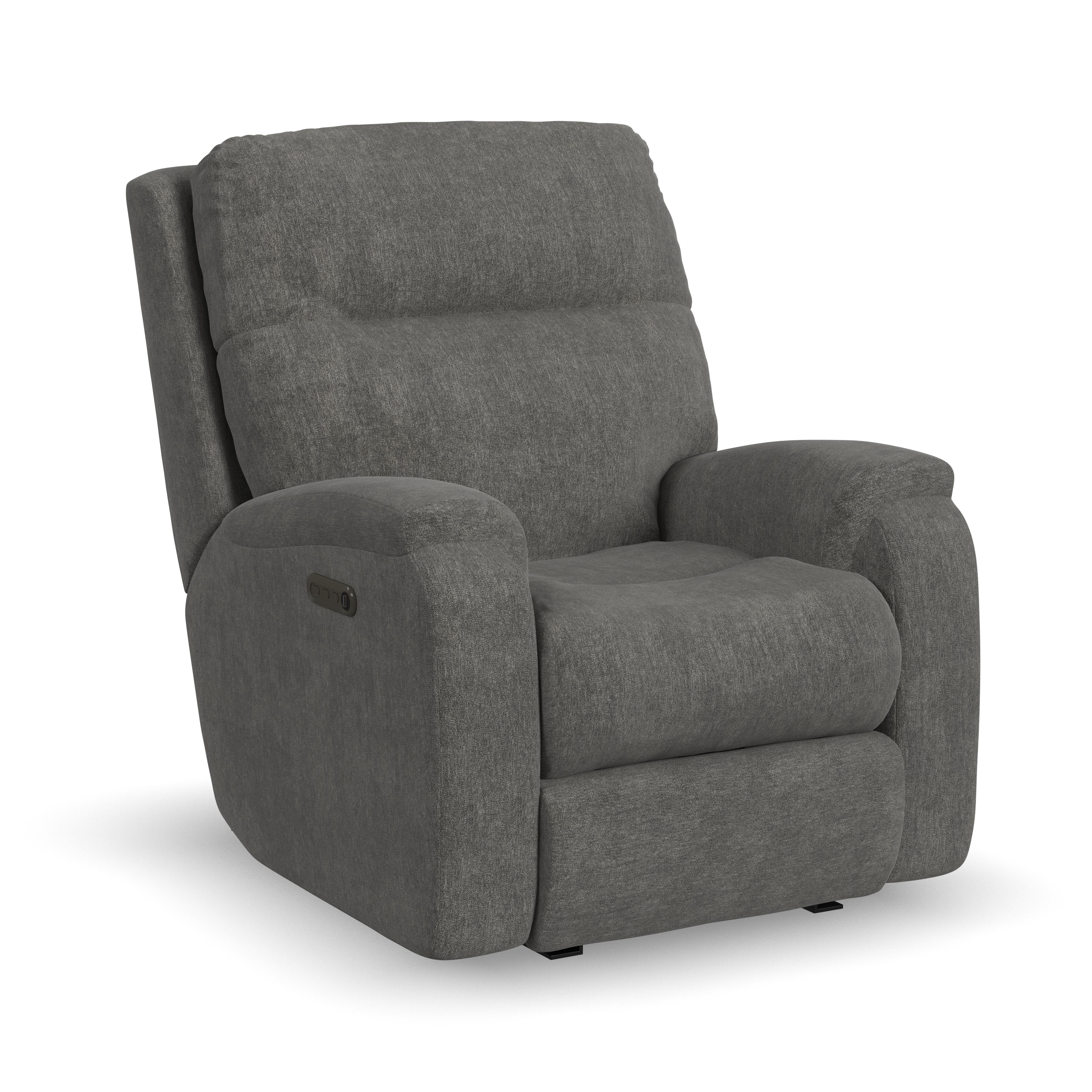 Flexsteel Living Room Power Rocking Recliner with Power Headrest and ...