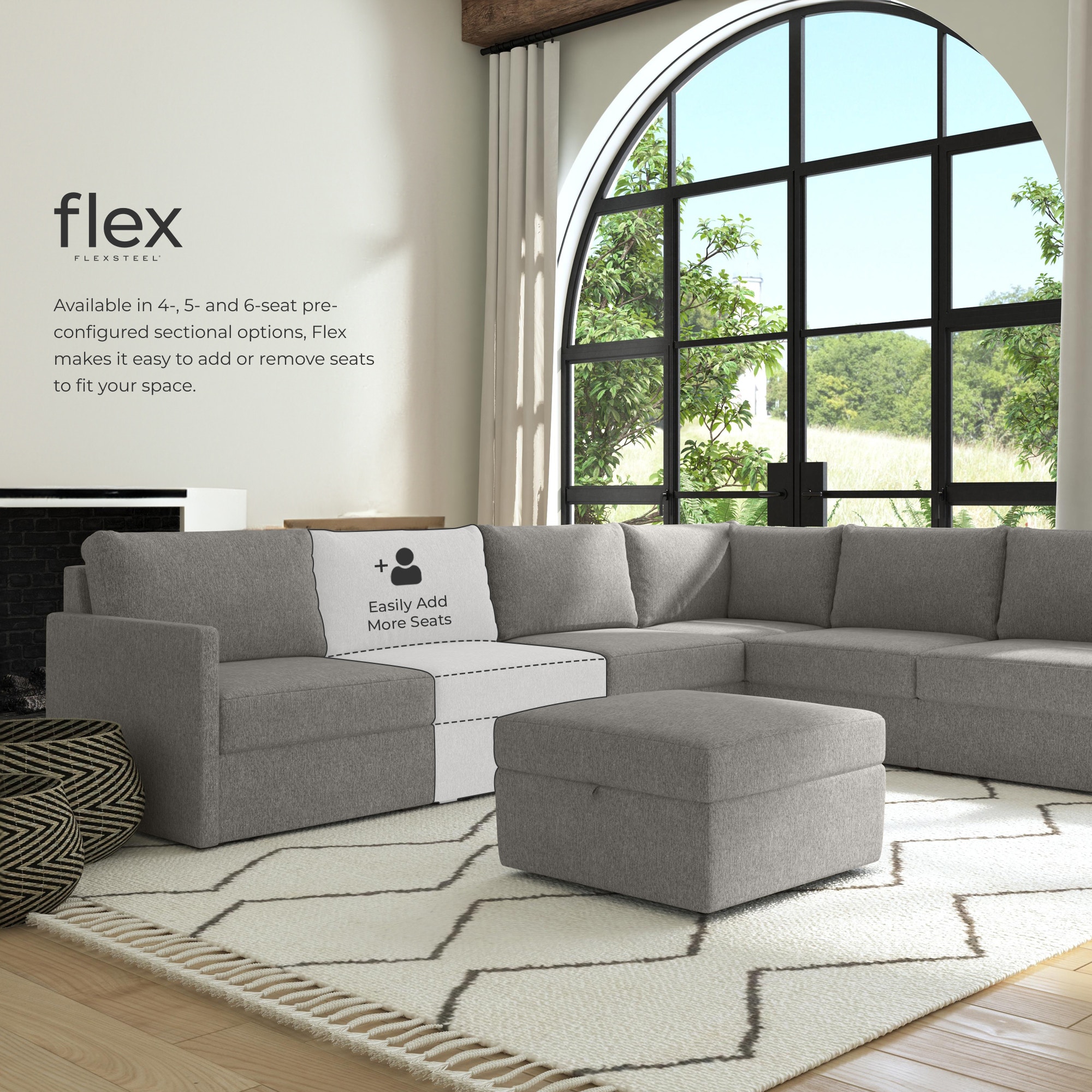 Flexsteel Living Room Sectional 9022-SECT - Rider Furniture - Princeton ...