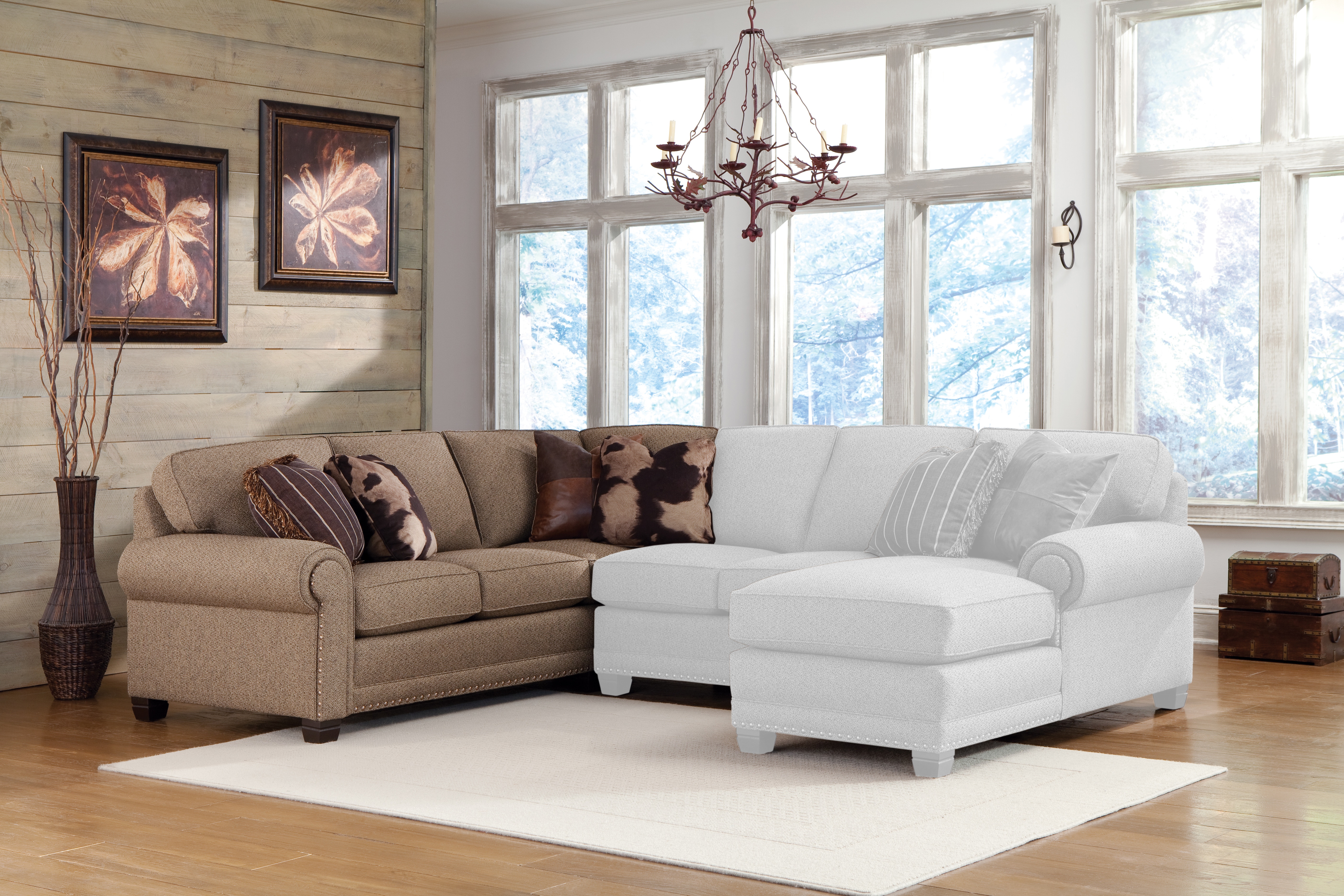 Smith Brothers Living Room LAF Corner Sofa 393-21 - Capperella ...