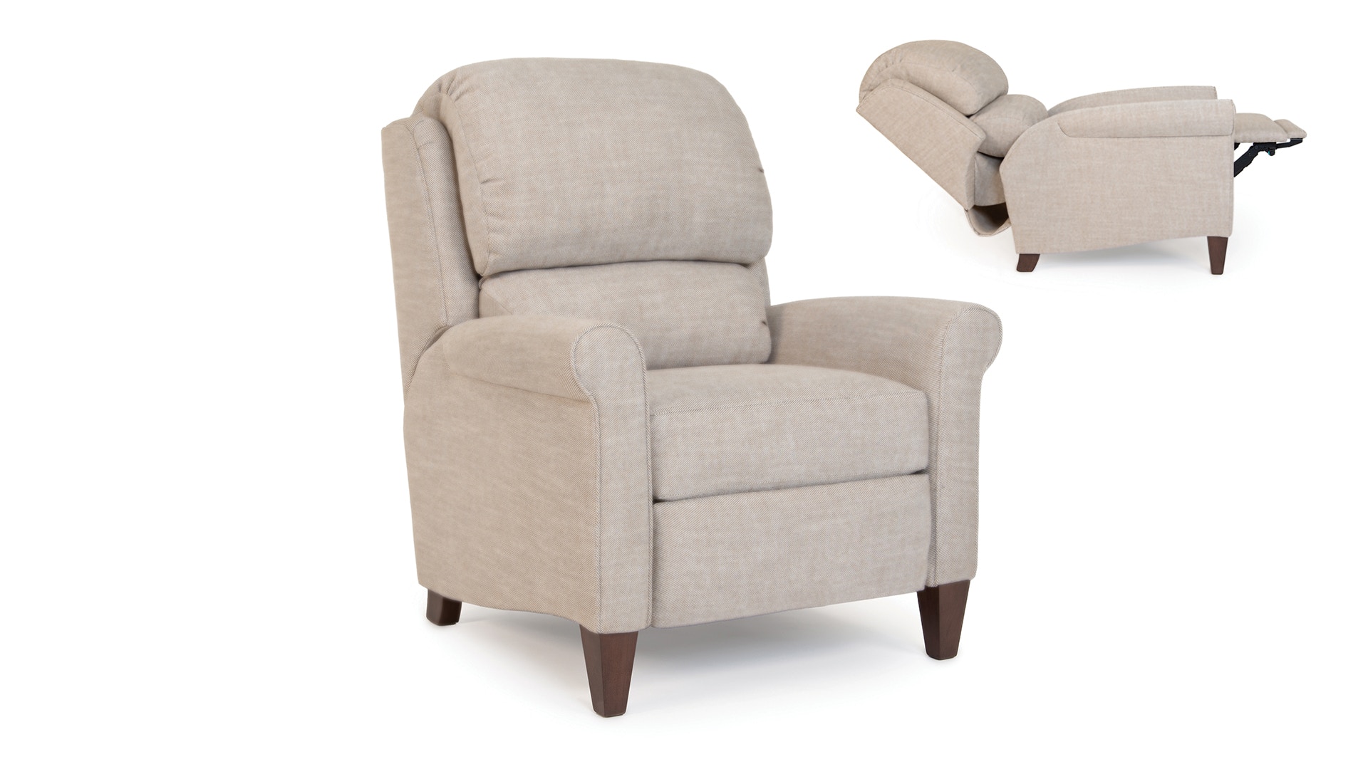 Smith Brothers 735-33 Living Room Pressback Reclining Chair