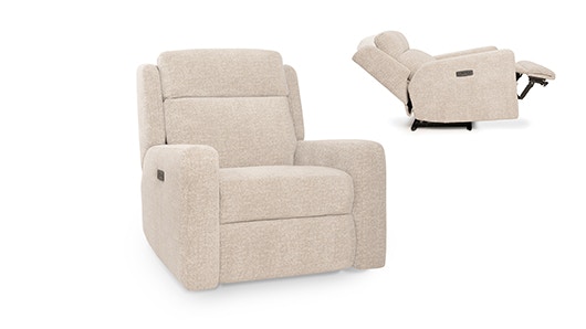 Smith Brothers M102-83 Living Room Motorized Reclining Chair with Headrest