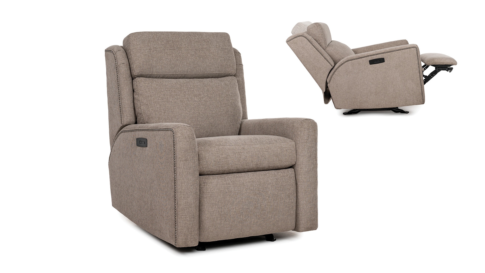 Smith Brothers Living Room Motorized Glider Reclining Chair with ...