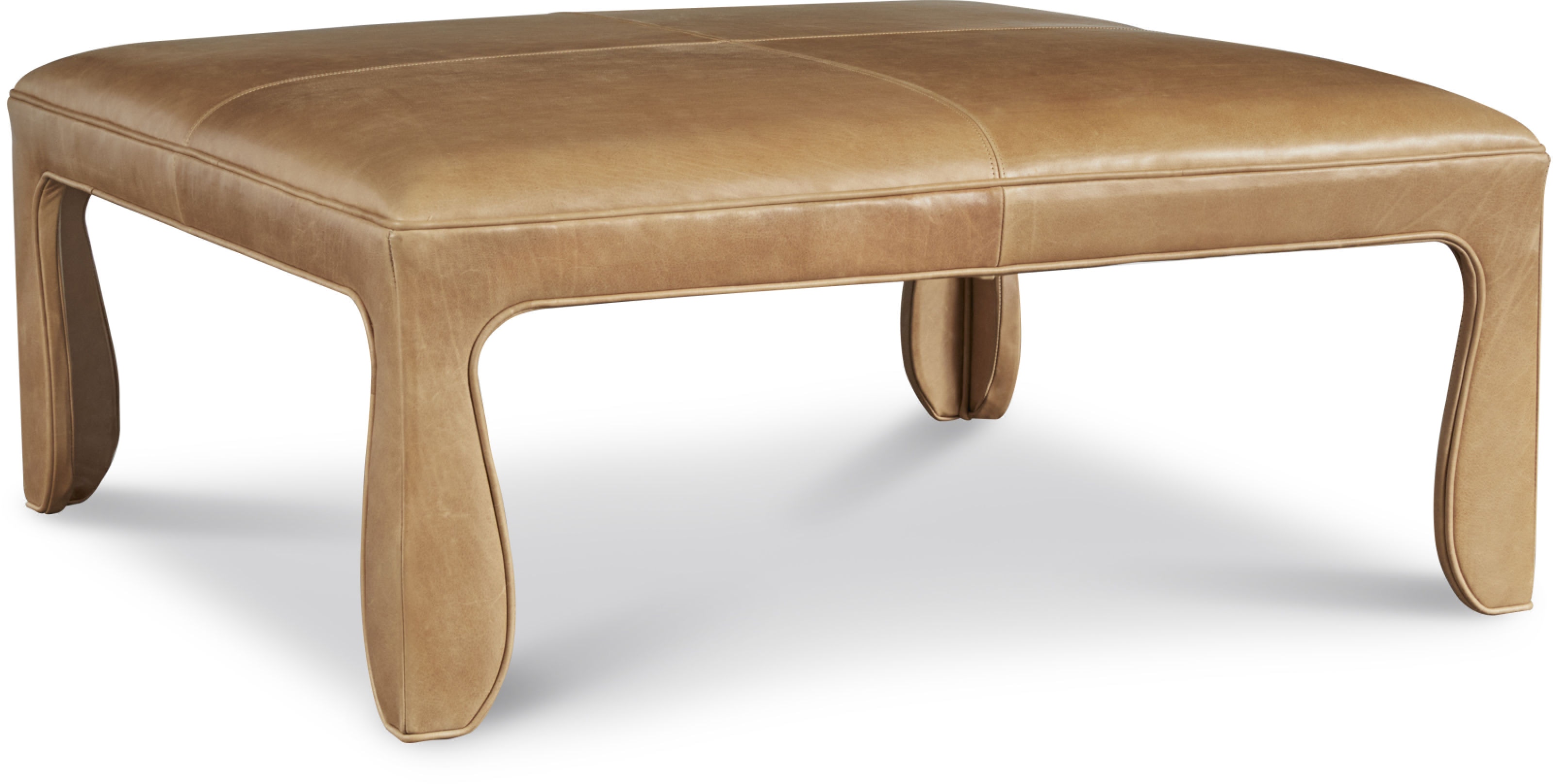 CR Laine Living Room Gidget Leather Large Square Ottoman (47W X 47 ...