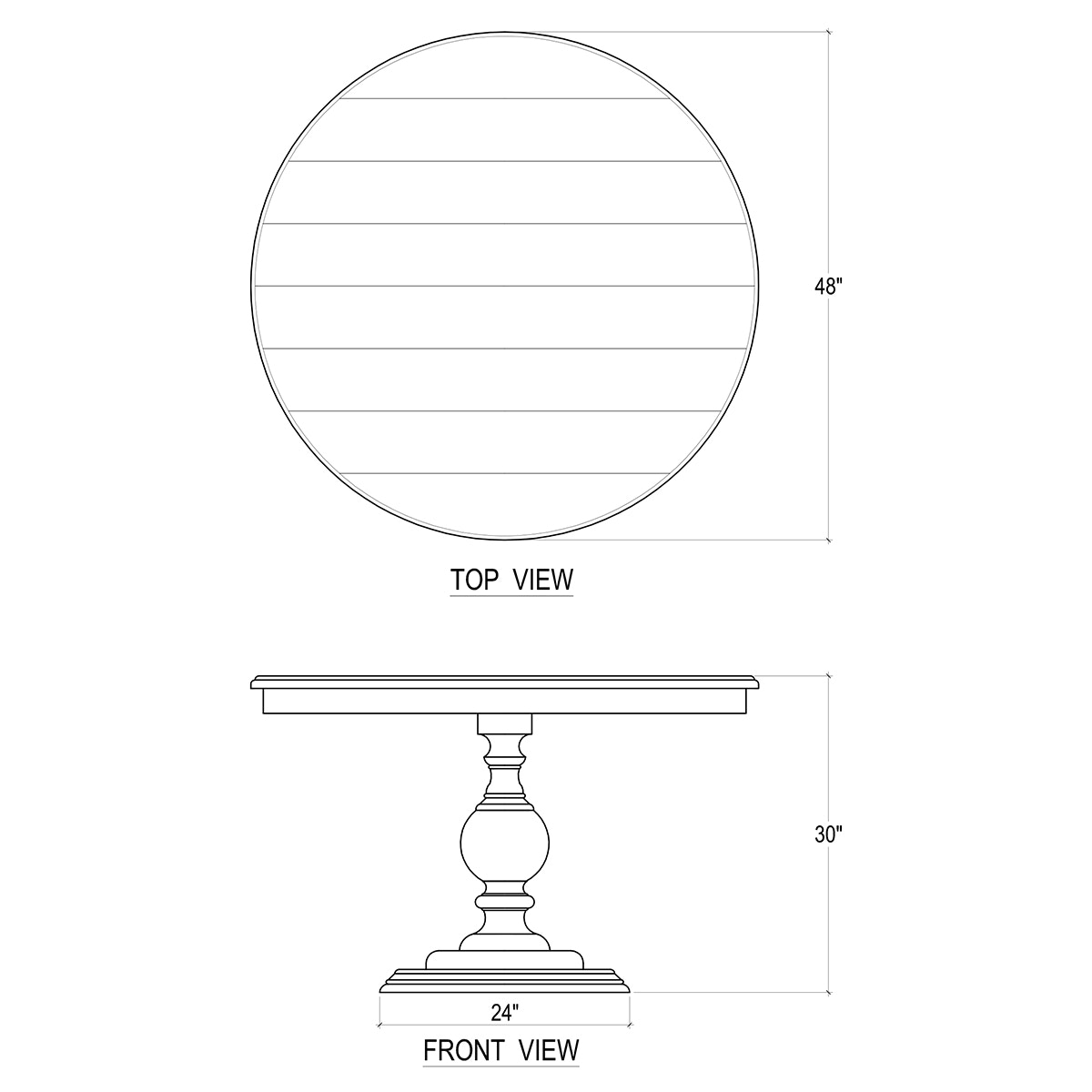 Bramble Casual Dining Gloucester Dining Table 48" 26120 | Hickory Furniture Mart | Hickory, NC