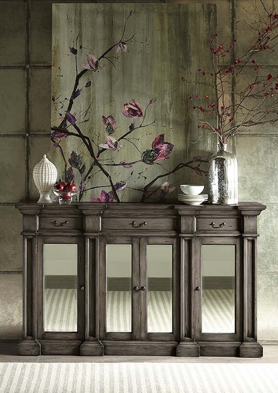 Bramble Casual Dining Roosevelt 4 Door Mirrored Sideboard 26249 - High ...