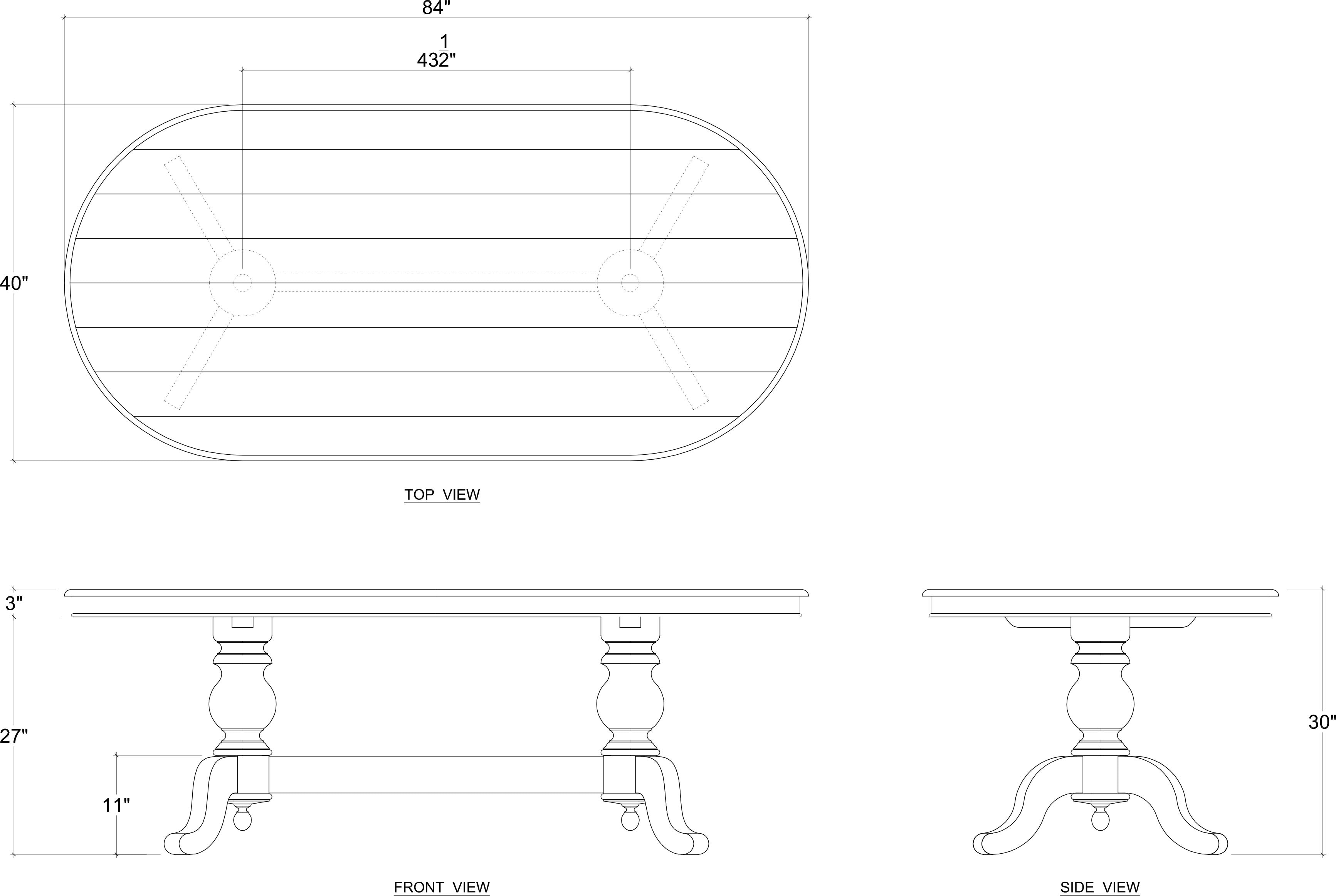 Bramble Casual Dining Farmhouse Oval Dining Table 84" 27446 - High ...